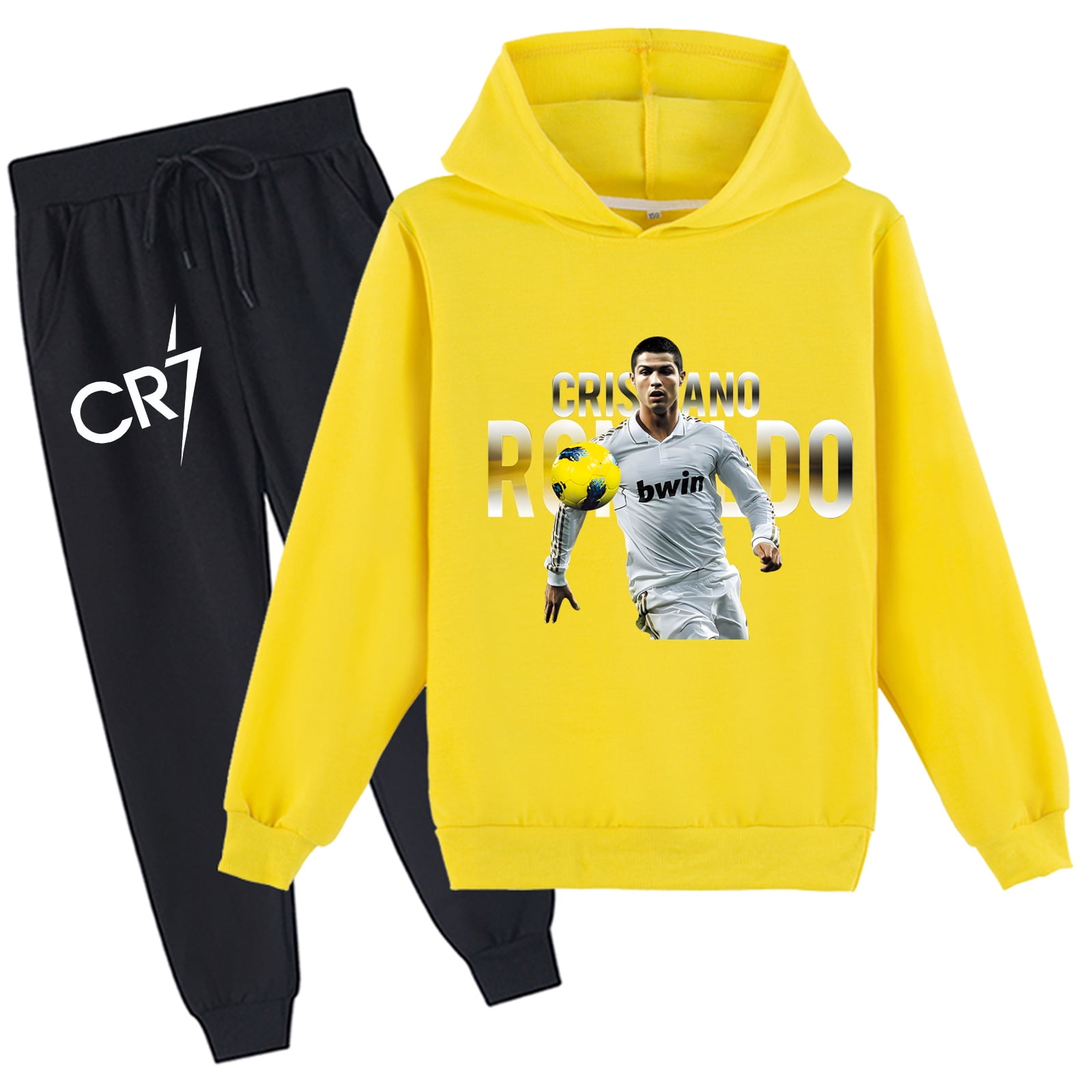 2 Piece Tracksuit Cristiano Ronaldo Graphic Hoodies & Jogger Pants ...