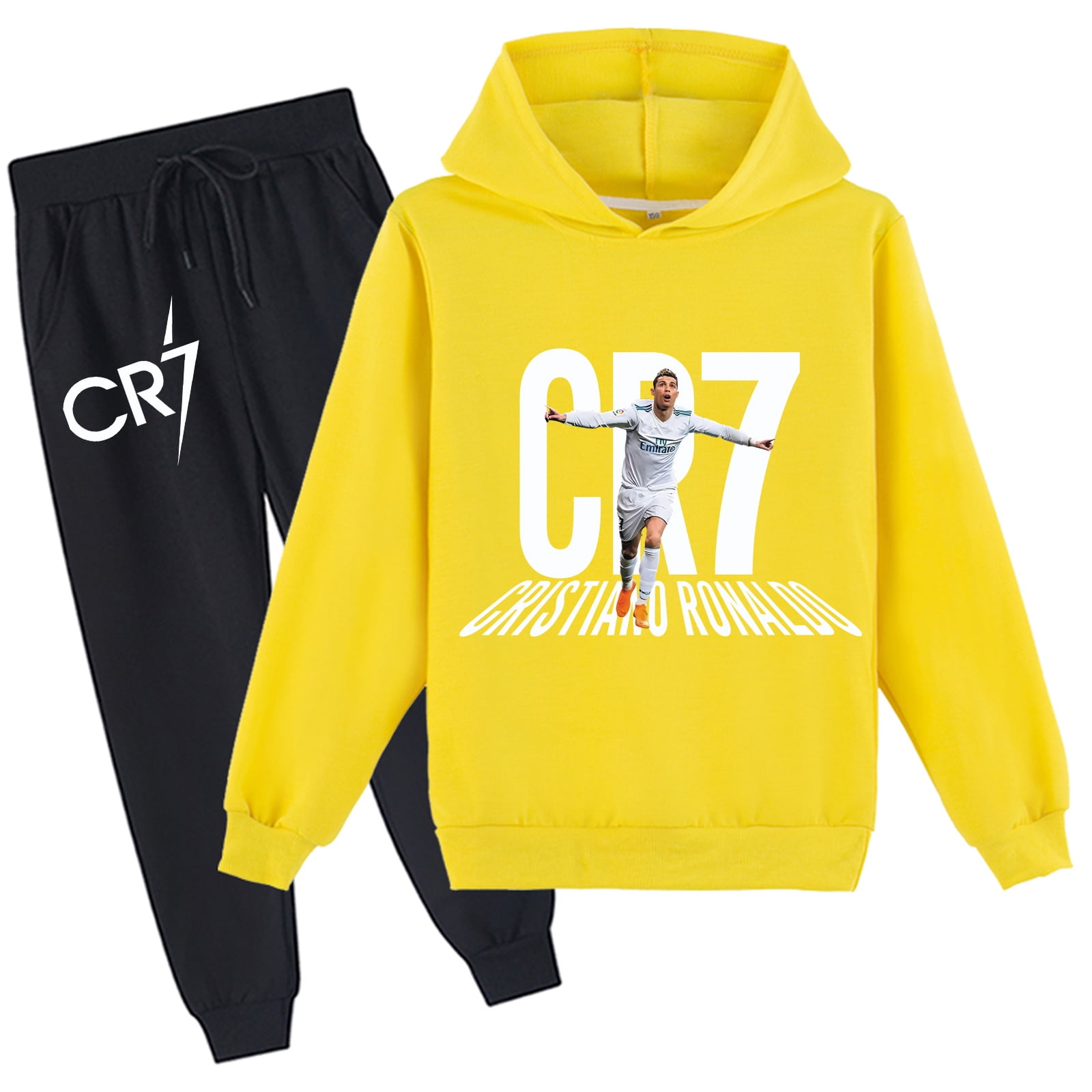 2 Piece Tracksuit Cristiano Ronaldo Graphic Hoodies & Jogger Pants ...