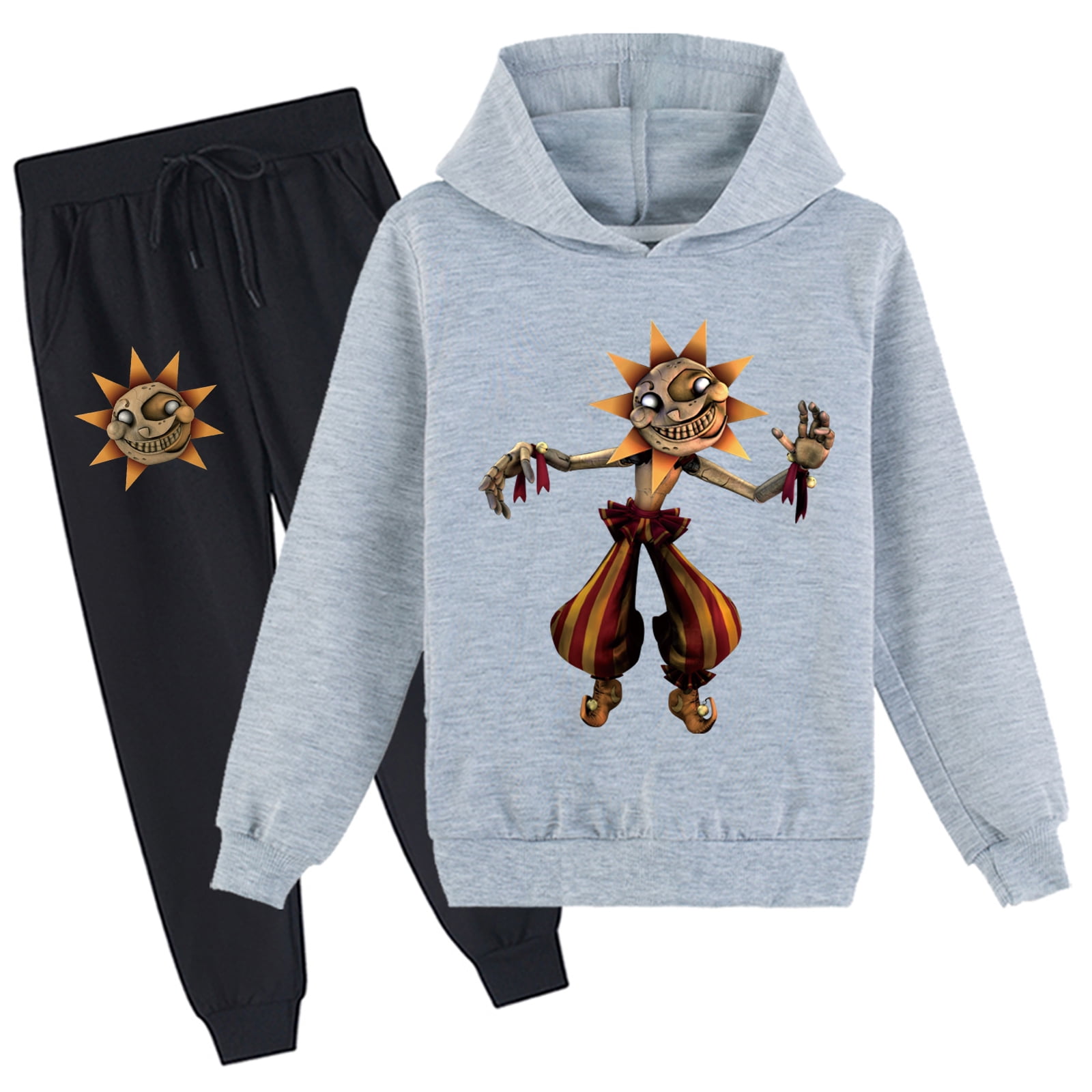 2 Piece Tracksuit Outfits-Sundrop and Moondrop Graphic Hoodies with ...