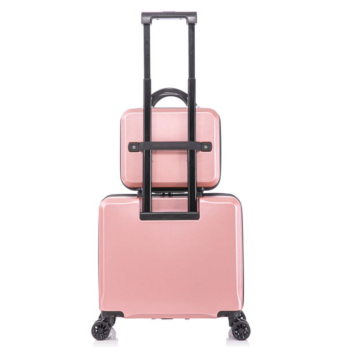 2 Piece Travel Luggage Set Hard shell Suitcase with Spinner Wheels 18 ...