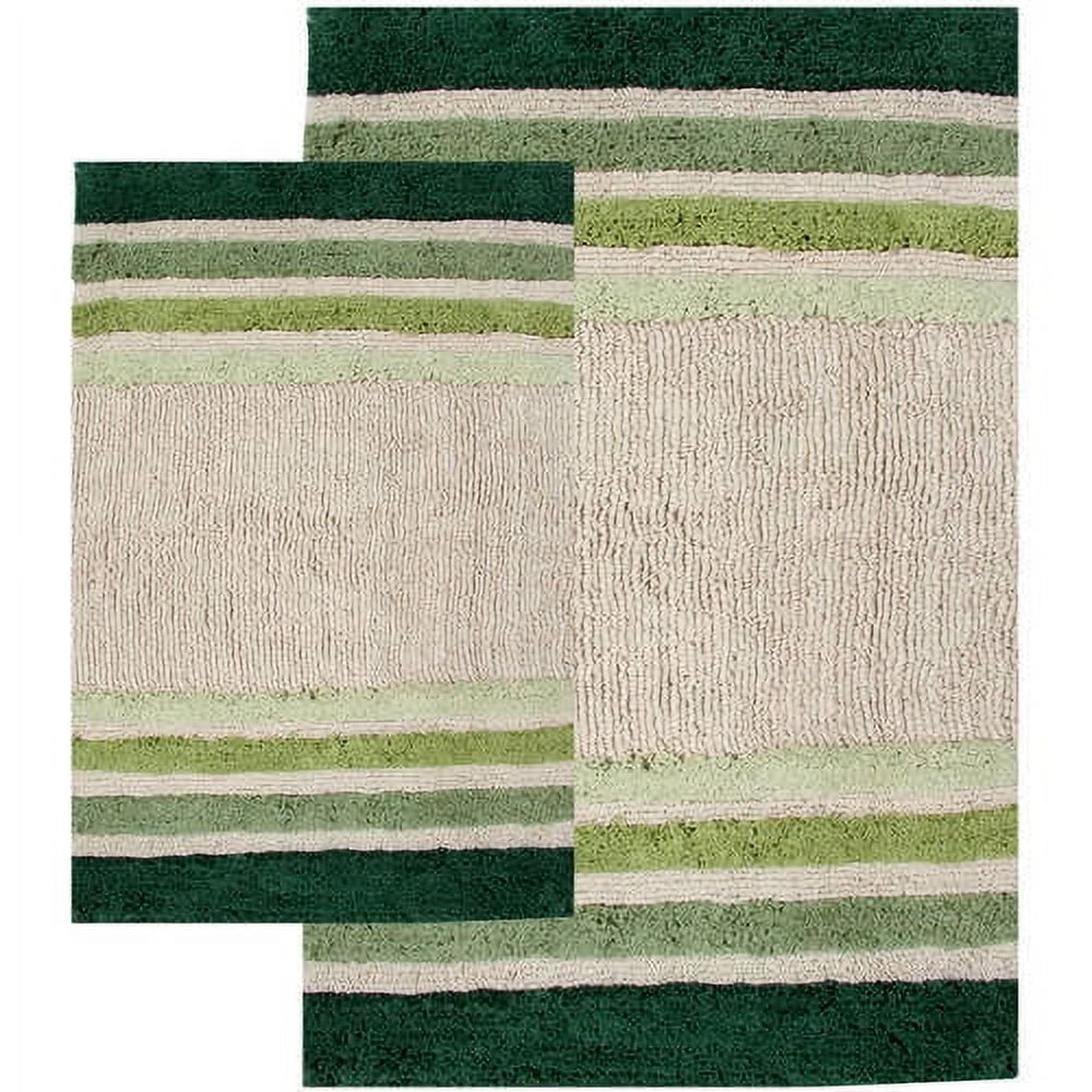Chesapeake Merchandising Inc. Tuxedo Stripe 2 Piece Bath Rug Set ...