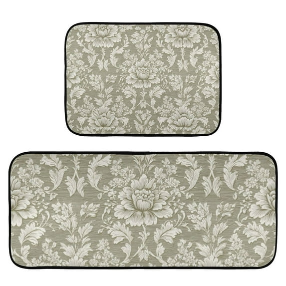 2-Piece Ultra Soft Absorbent Floor Mats With Anti-Skid Backing For ...