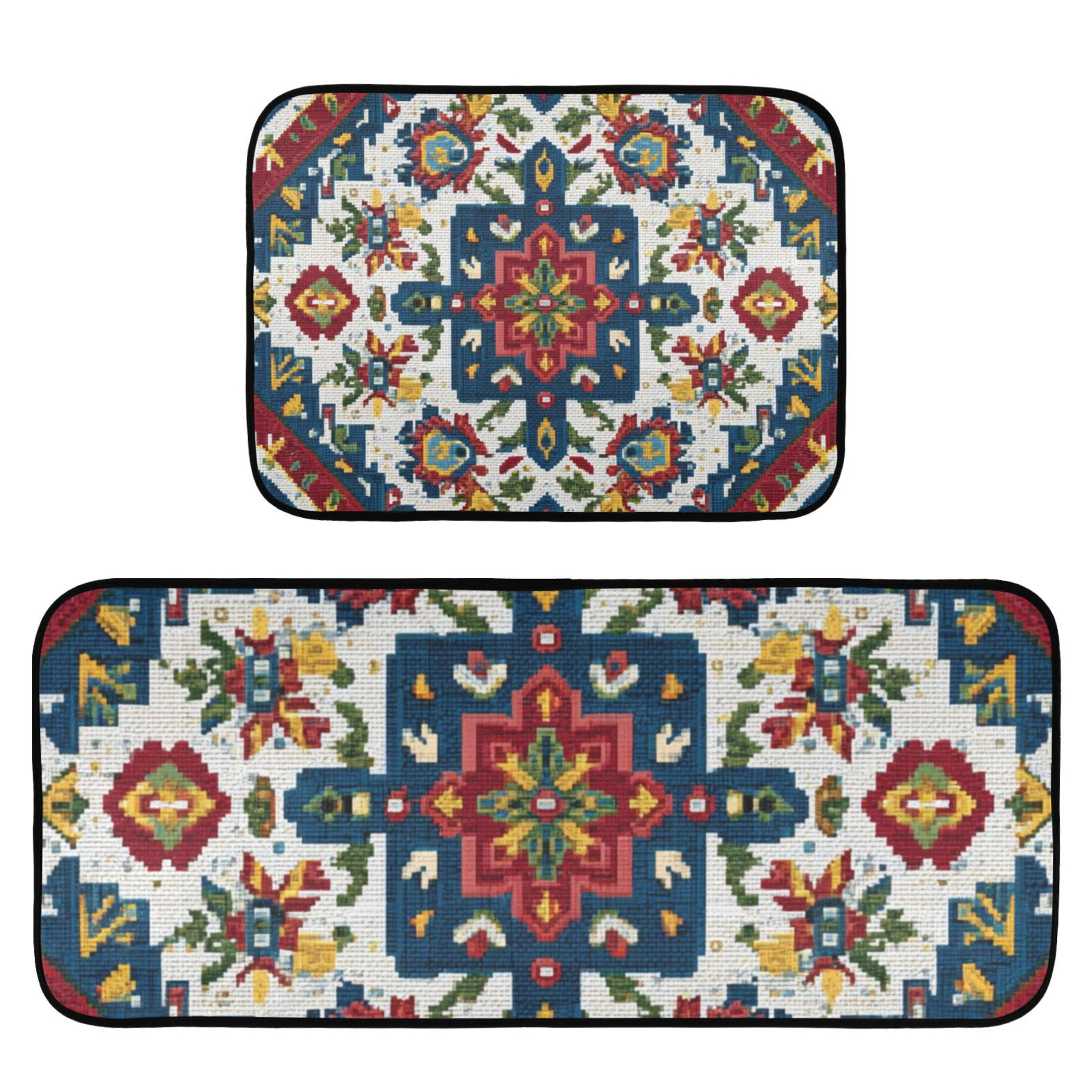 2-Piece Ultra Soft Absorbent Floor Mats With Anti-Skid Backing For ...