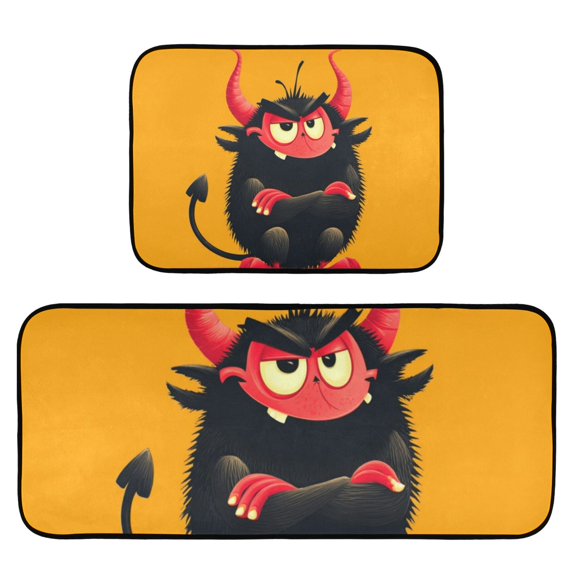 2-Piece Ultra Soft Absorbent Floor Mats With Anti-Skid Backing For ...