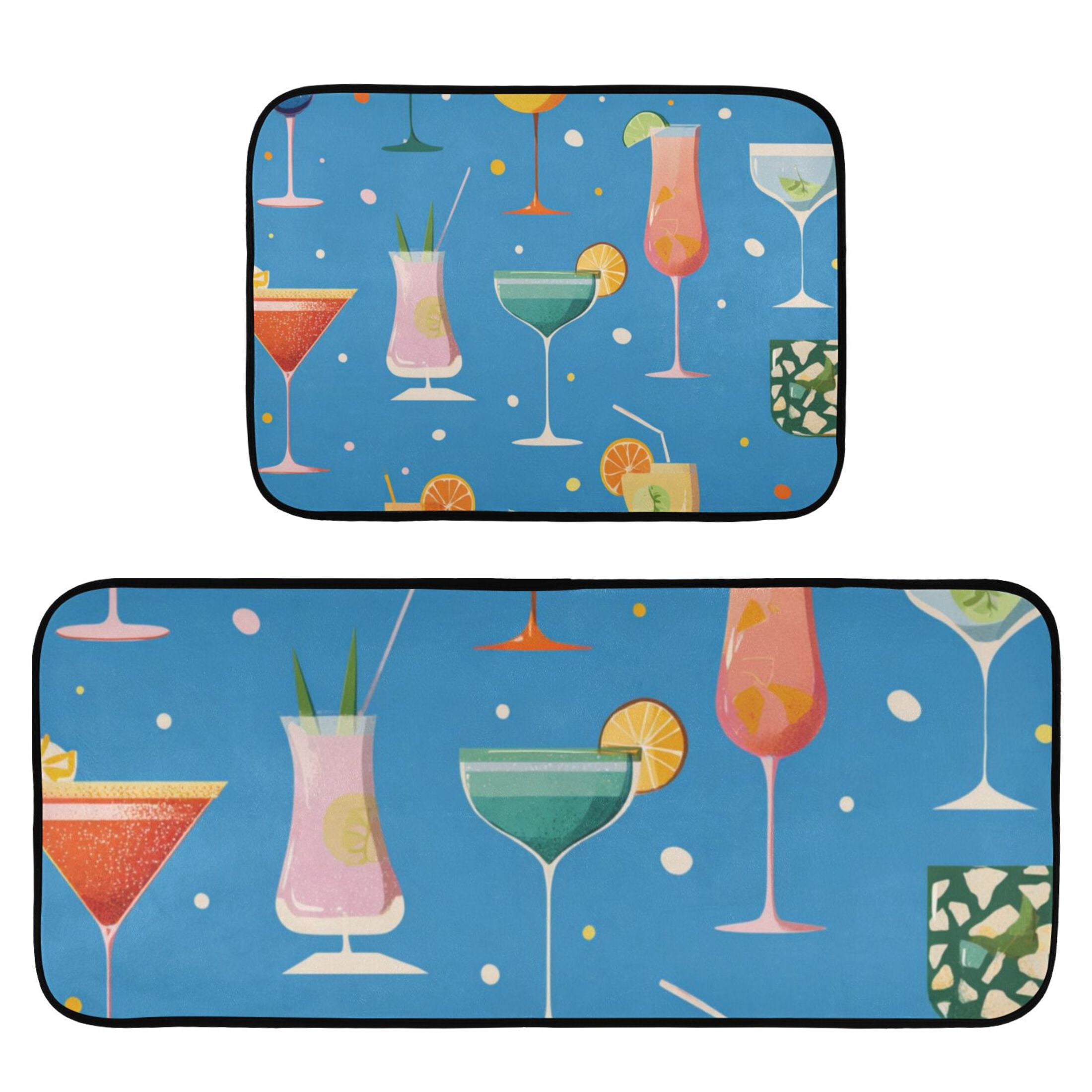 2-Piece Ultra Soft Absorbent Floor Mats With Anti-Skid Backing For ...