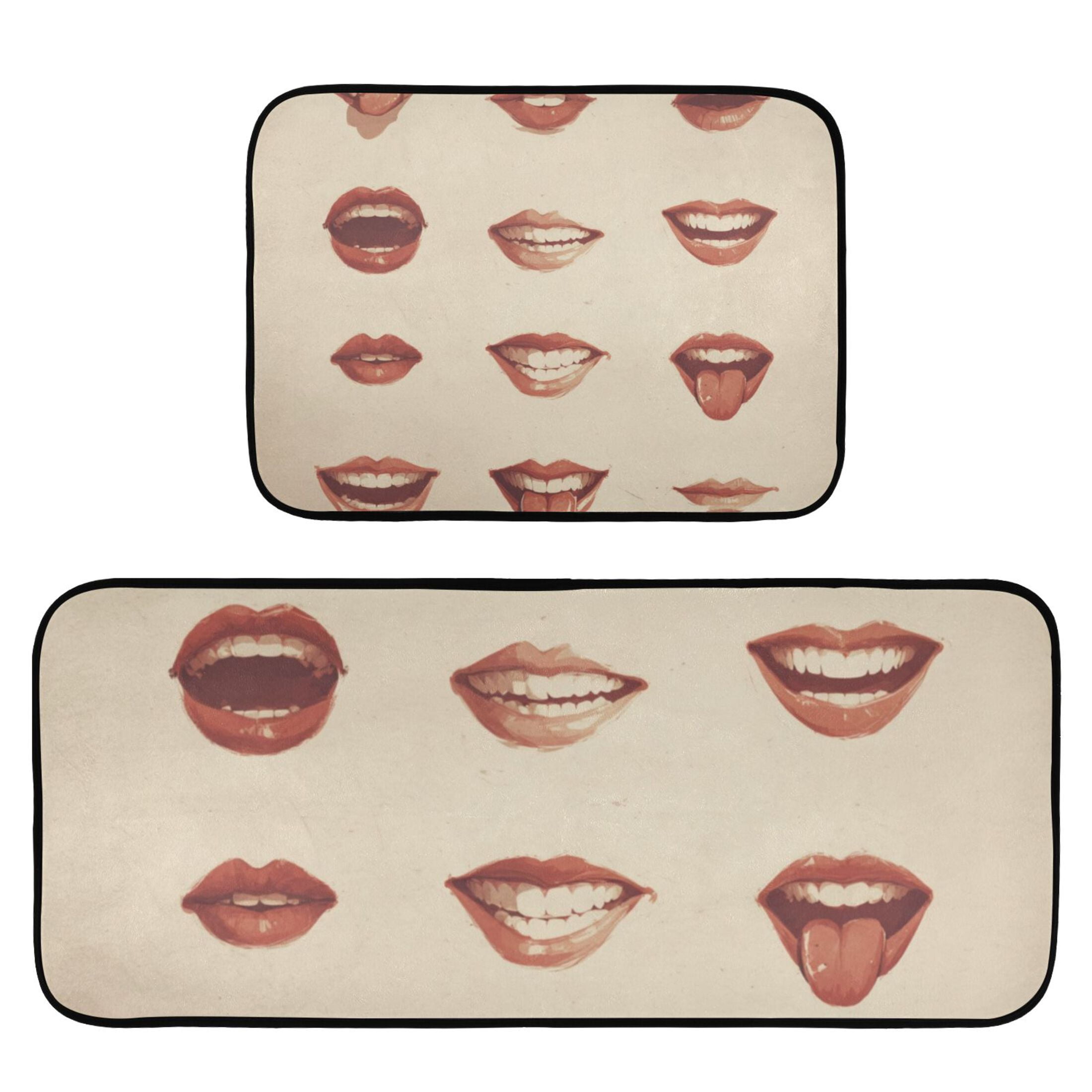 2-Piece Ultra Soft Absorbent Floor Mats With Anti-Skid Backing For ...
