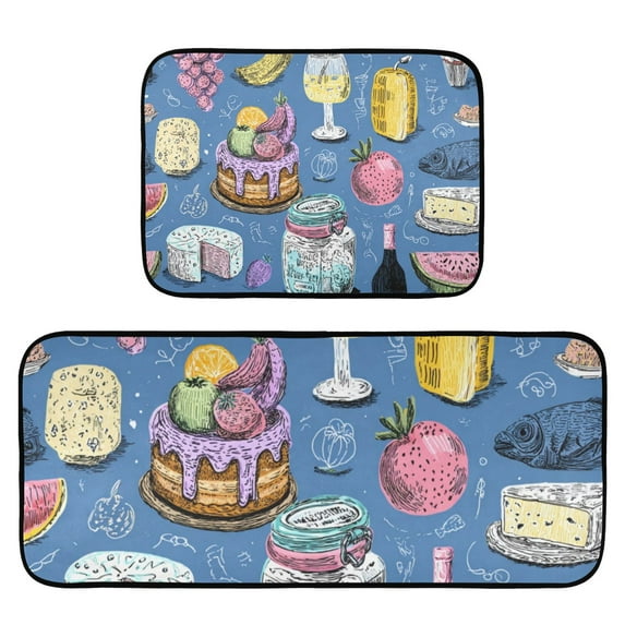 2-Piece Ultra Soft Absorbent Floor Mats With Anti-Skid Backing For ...