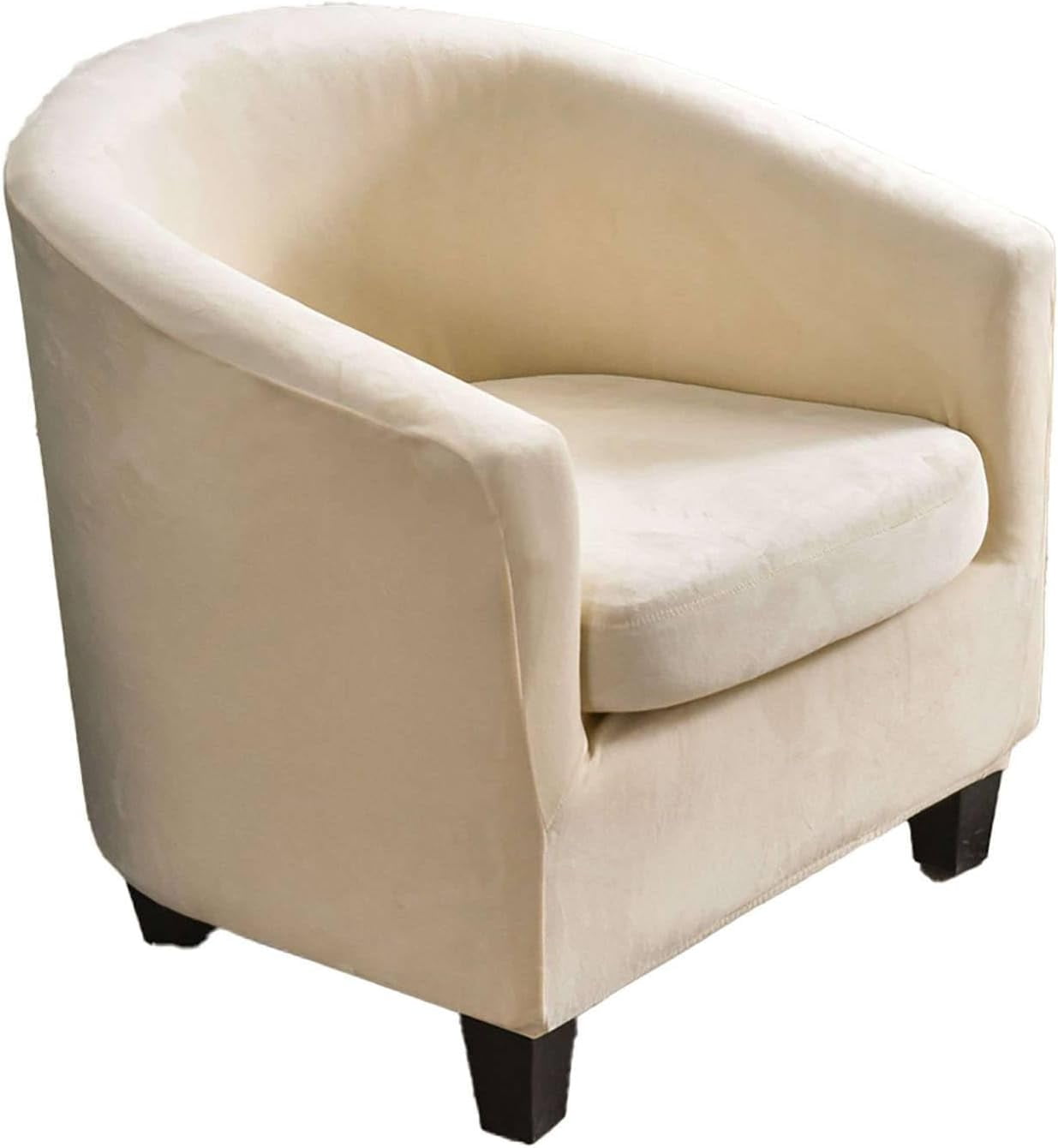 2 Piece Velvet Tub Chair Covers for Armchairs,Spandex Tub Chair ...