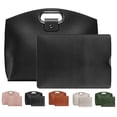 2-Piece Waterproof PU Leather Laptop Tote Bag Set, Professional Work ...