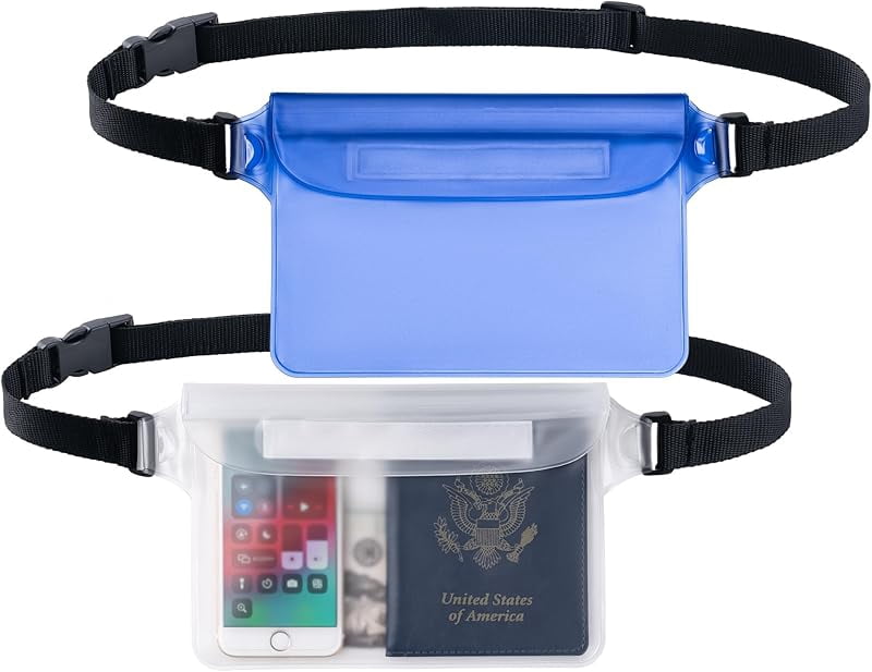 2-Piece Waterproof Pouch Crossbody Waterproof Waist Pack Screen Touch ...