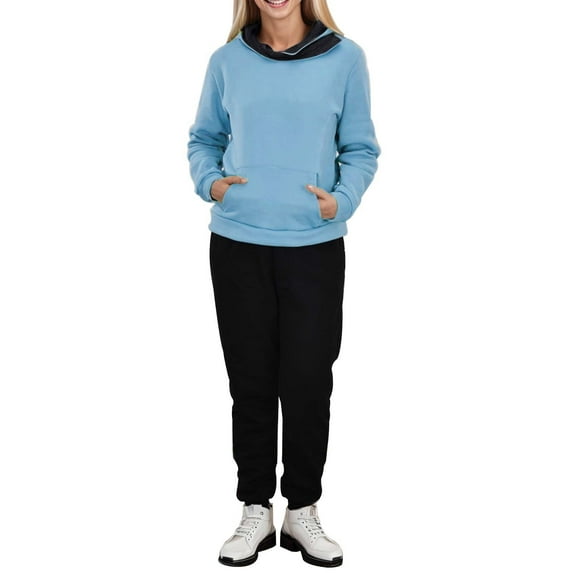 2 Piece Women's Hooded Sweatshirt Set Winter Long Sleeve Long Pants ...