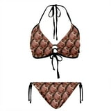 2 Piece Womens Bikini Swimsuits Playful High Waist Bikini Set Swimsuit ...