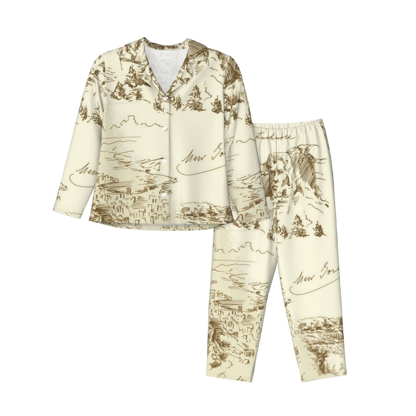 2 Piece Womens Pajama Sets - American Monuments Soft Sleepwear Comfy ...