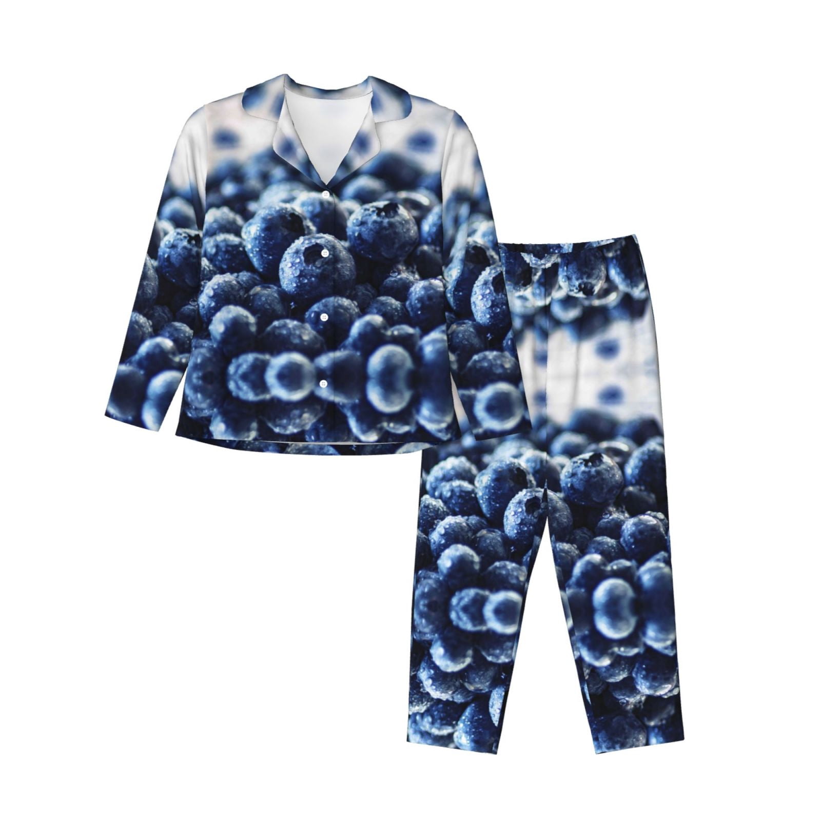 2 Piece Womens Pajama Sets - Blueberry Soft Sleepwear Comfy Pajamas ...