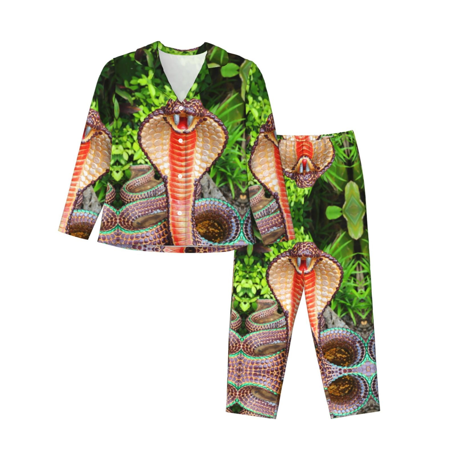 2 Piece Womens Pajama Sets - Cobra Snake Soft Sleepwear Comfy Pajamas ...