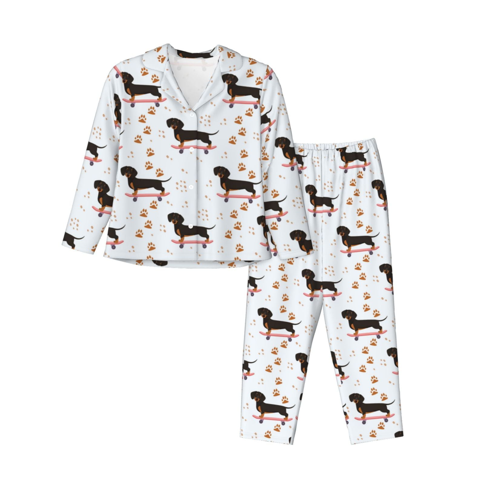 2 Piece Womens Pajama Sets - Dachshund Dog Puppy No.1061 Soft Sleepwear ...
