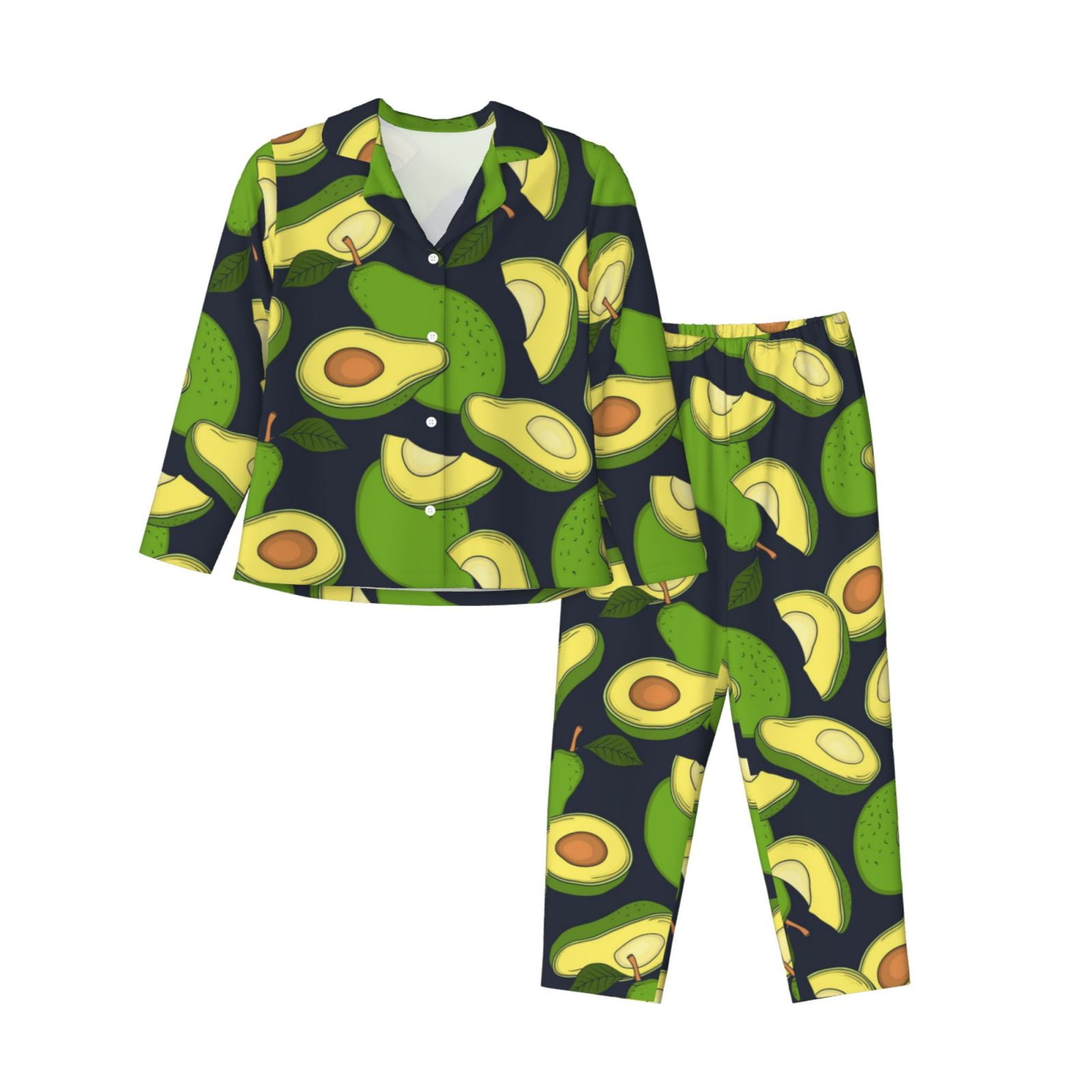2 Piece Womens Pajama Sets - Fresh Avocado Soft Sleepwear Comfy Pajamas ...