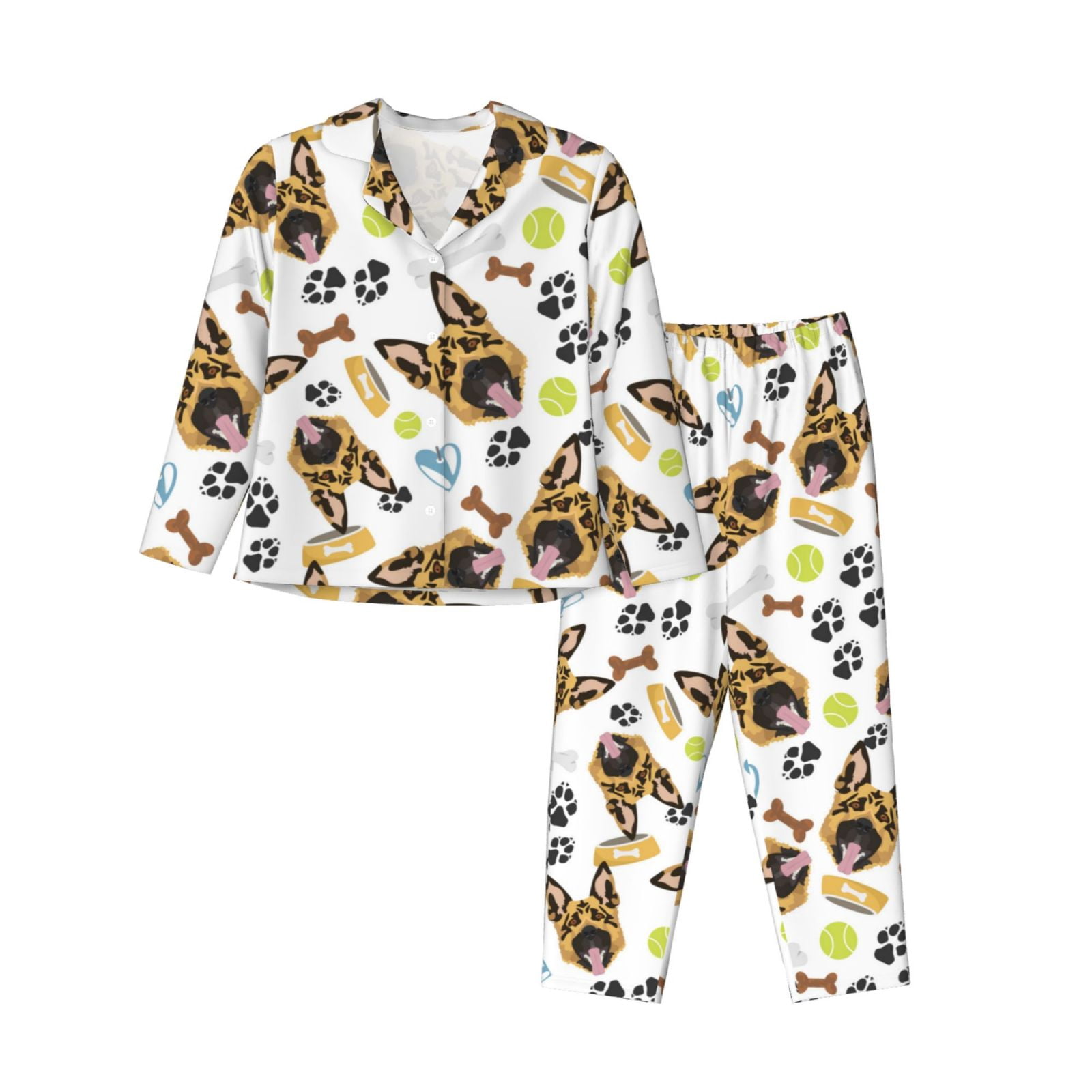 2 Piece Womens Pajama Sets - German Shepherd Dog No.1008 Soft Sleepwear ...