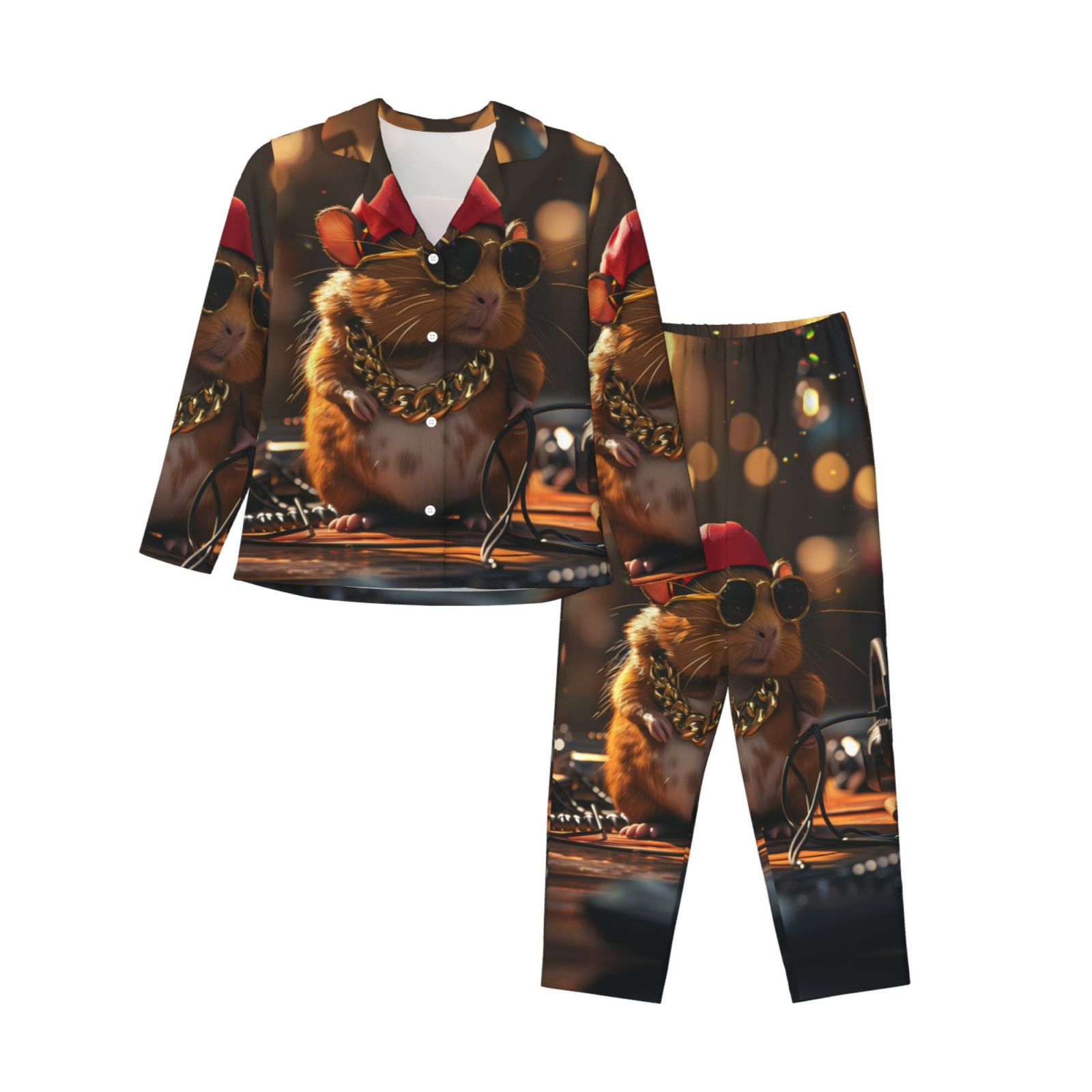 2 Piece Womens Pajama Sets - Hip-Hop Guinea Pig. Soft Sleepwear Comfy ...