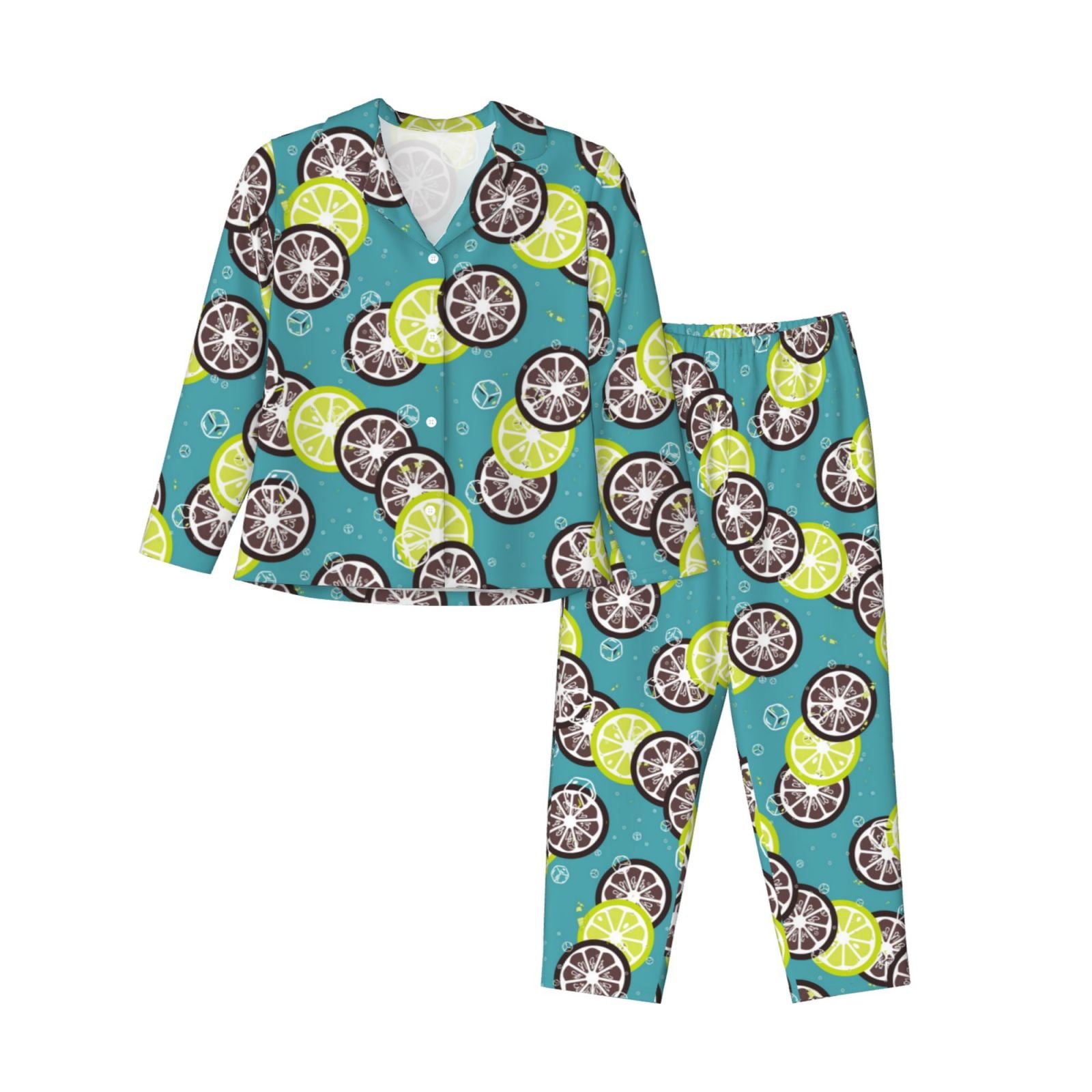 2 Piece Womens Pajama Sets - Lemon bubble Soft Sleepwear Comfy Pajamas ...
