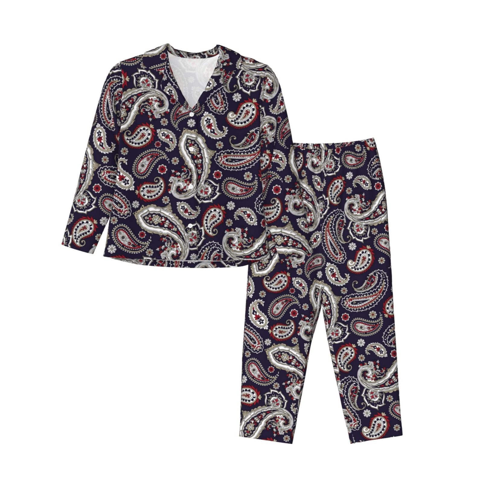 2 Piece Womens Pajama Sets - Paisley Pattern No.9069 Soft Sleepwear ...