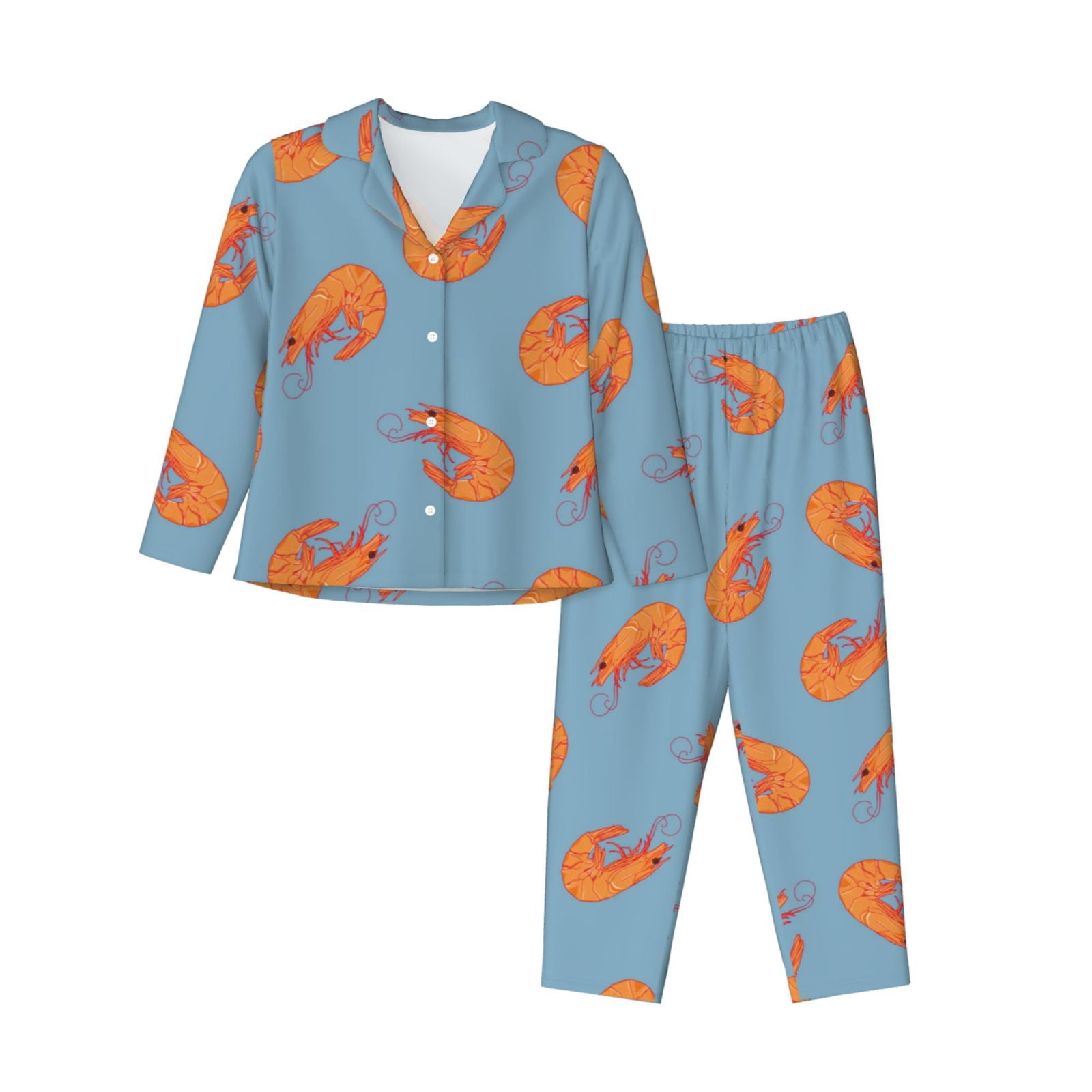 2 Piece Womens Pajama Sets - Shrimp No.9014 Soft Sleepwear Comfy ...