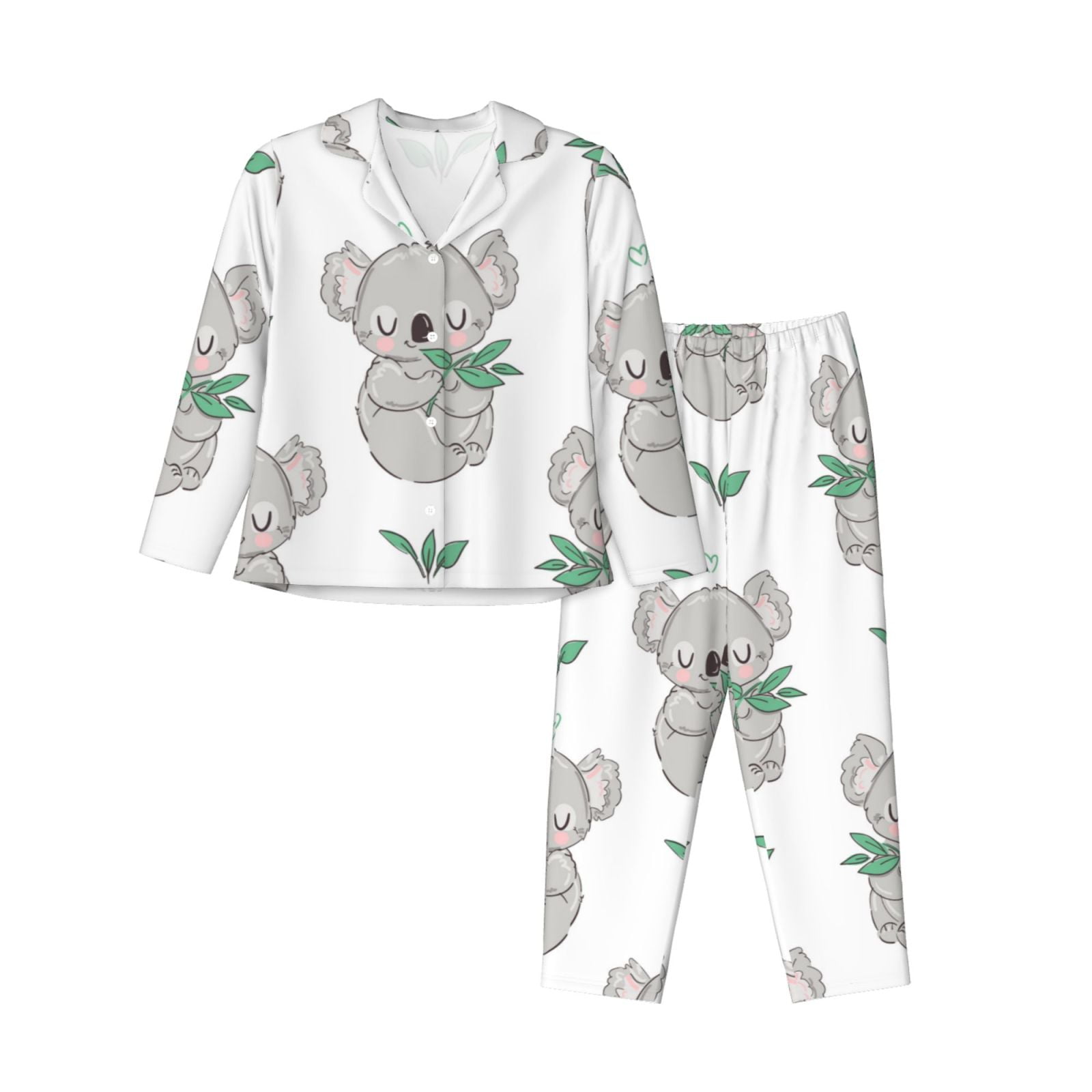 2 Piece Womens Pajama Sets - Simple Koala Cute Soft Sleepwear Comfy Pajamas Ladies Pj Lounge ...