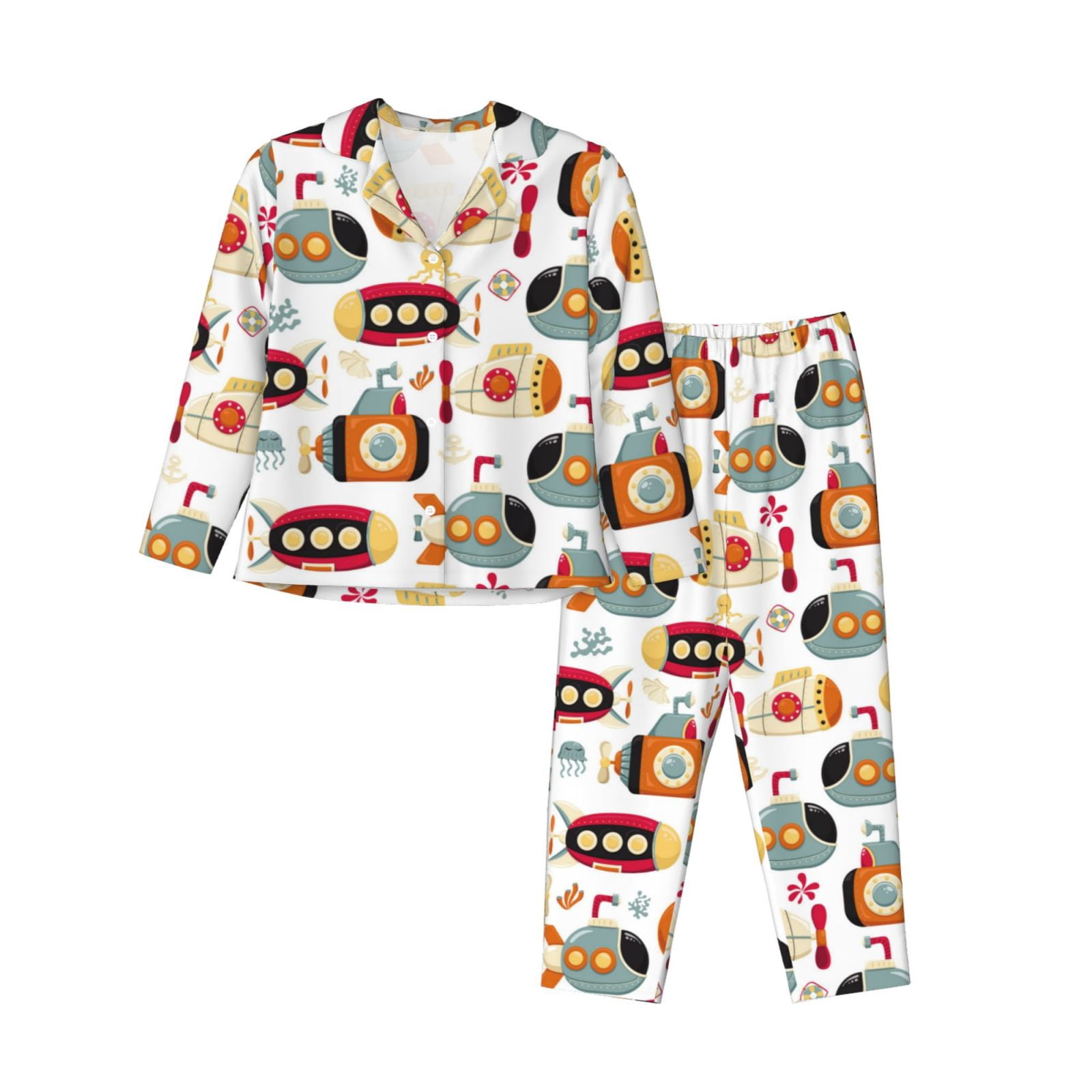 2 Piece Womens Pajama Sets - Submarines Soft Sleepwear Comfy Pajamas ...