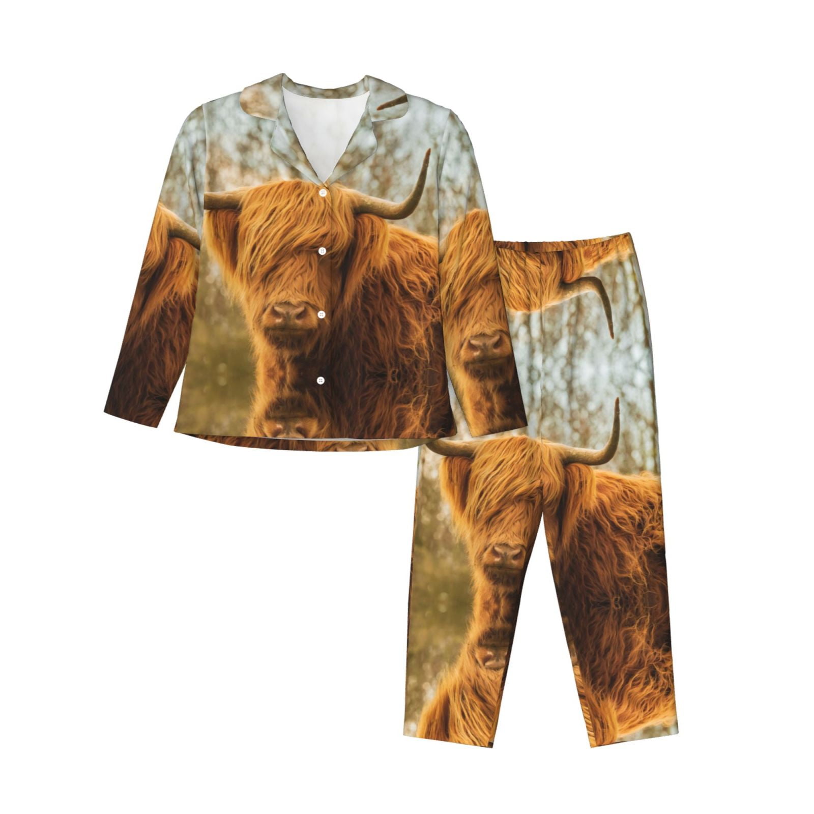 2 Piece Womens Pajama Sets - Yak cute A Soft Sleepwear Comfy Pajamas ...