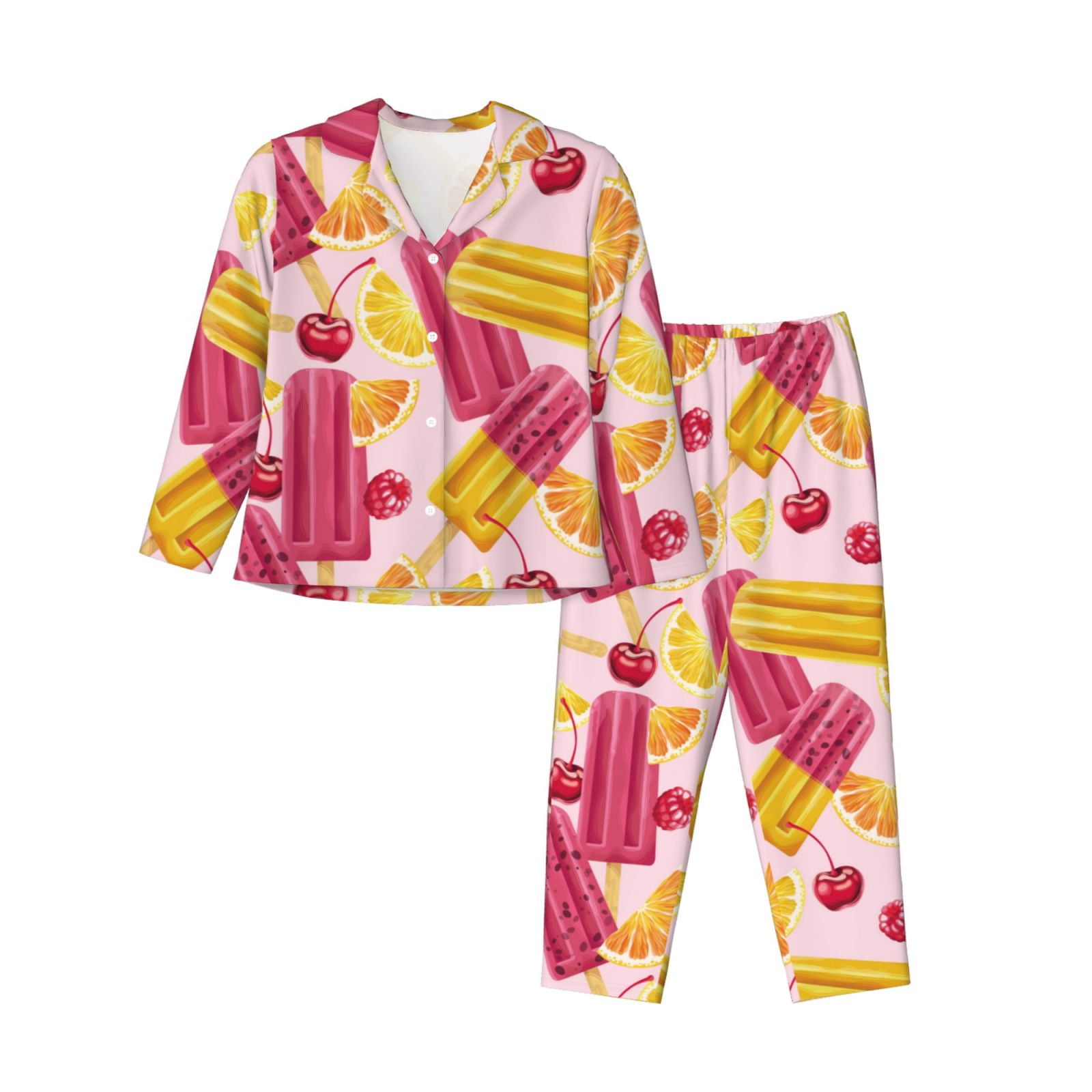 2 Piece Womens Pajama Sets - cute Popsicle Soft Sleepwear Comfy Pajamas ...
