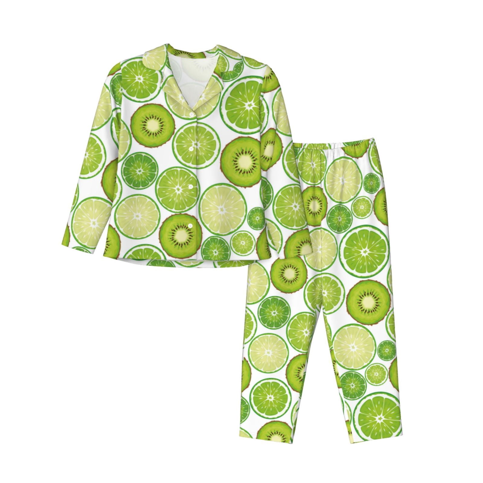 2 Piece Womens Pajama Sets - kiwi lemon Soft Sleepwear Comfy Pajamas ...