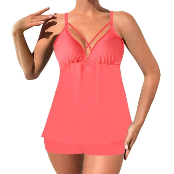 2 Piece Womens Tankini Bathing Suits Printed Quick Dry Swimsuit Sets ...