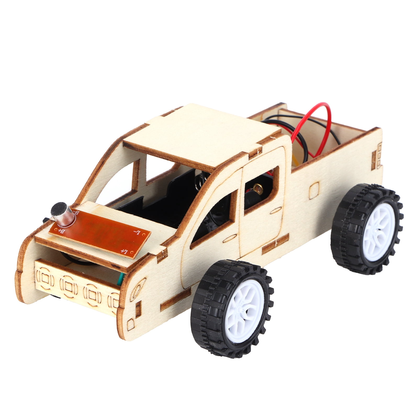 2 Piece Wooden Sound Activated Car DIY Toy Car Kit Primary School ...