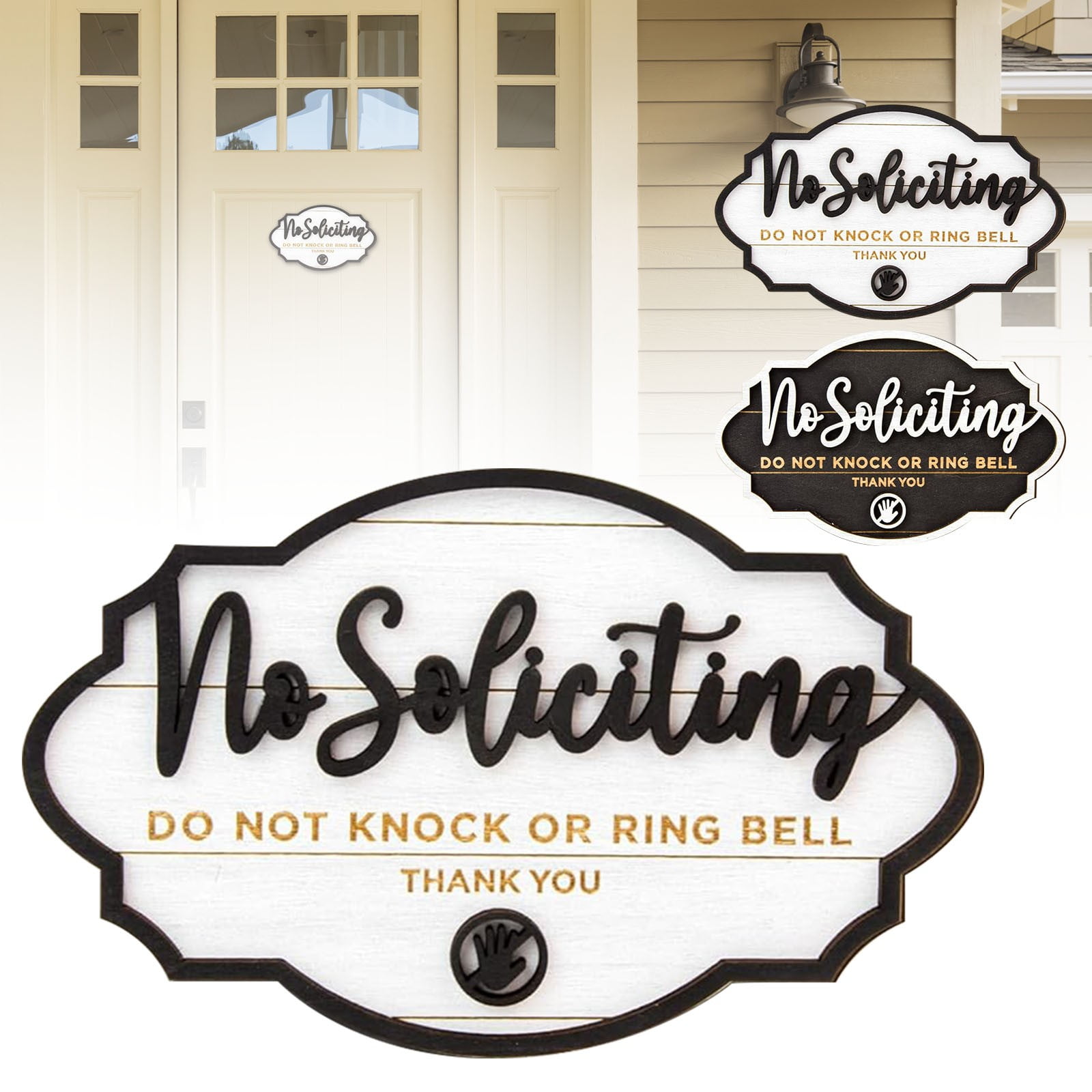 2 Piece Wooden Wall Mounted Do Not Disturb Sign and Do Not Ring ...