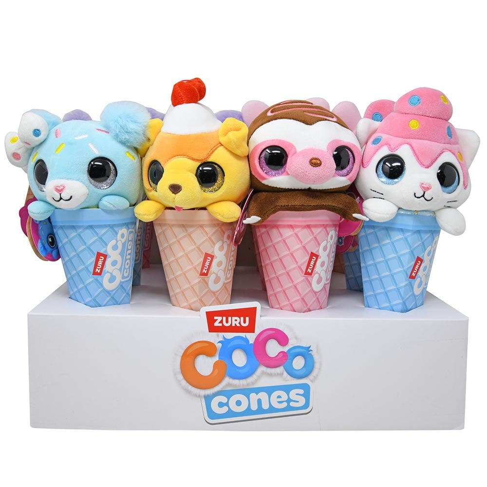 2 Piece Zuru Coco Cones Sweet Cone Plush in display - Series 1, 2 Count ...