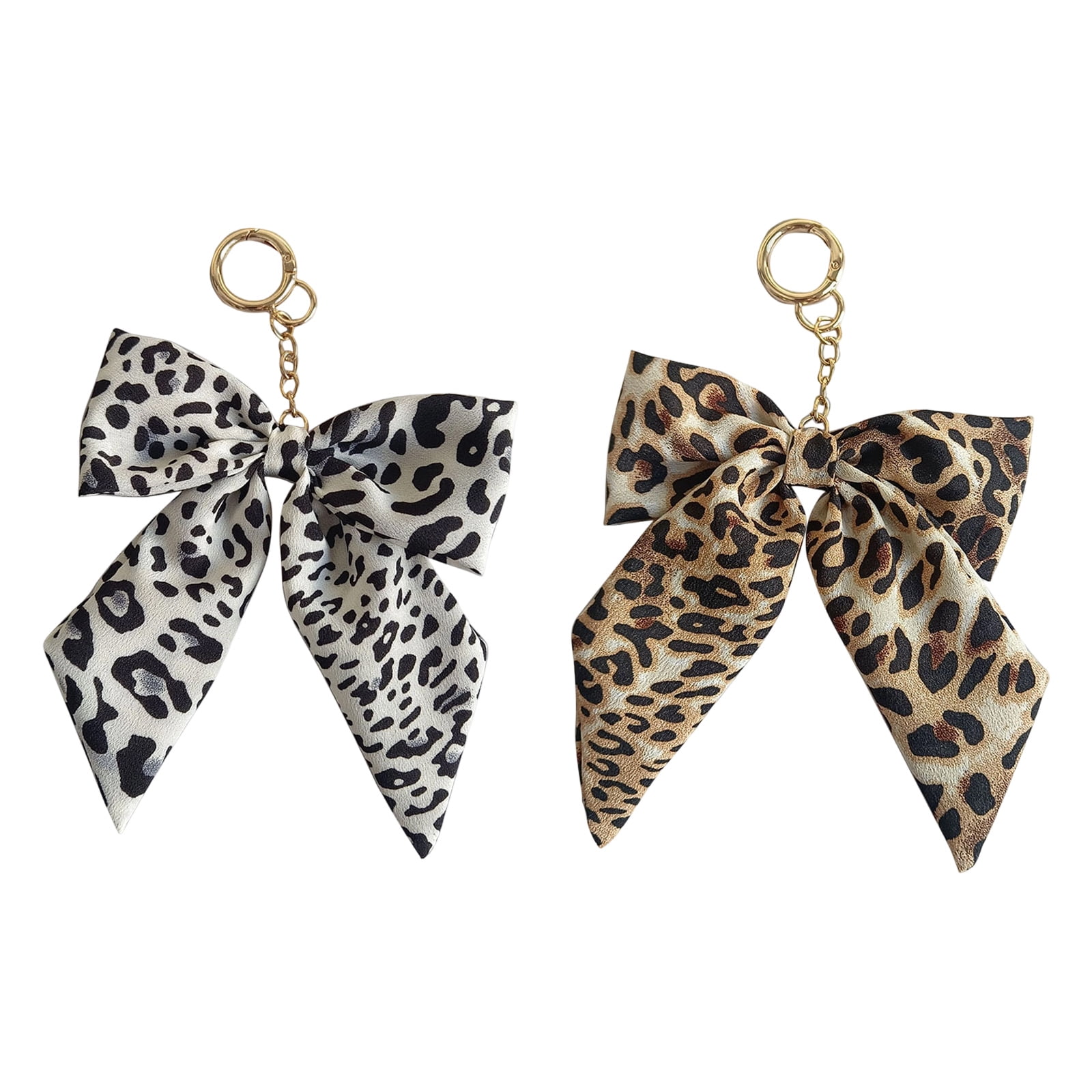 2 Piece/set Trendy Leopard Pattern Key Holder Bag Decoration Keychain ...