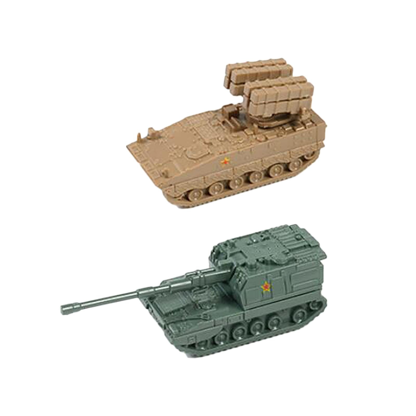 2 Pieces 1:144 Scale Puzzle Tank Model Collection Miniature Building ...