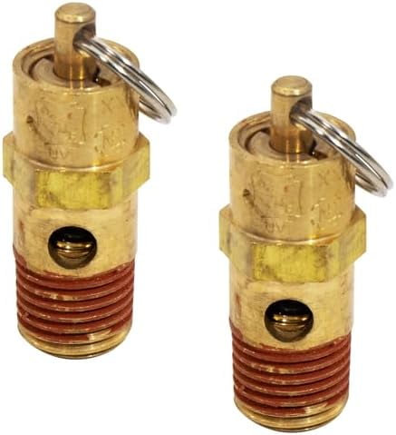 2 Pieces 1/4'' Male 150 PSI NPT Safety Valve Air Compressor Pressure ...
