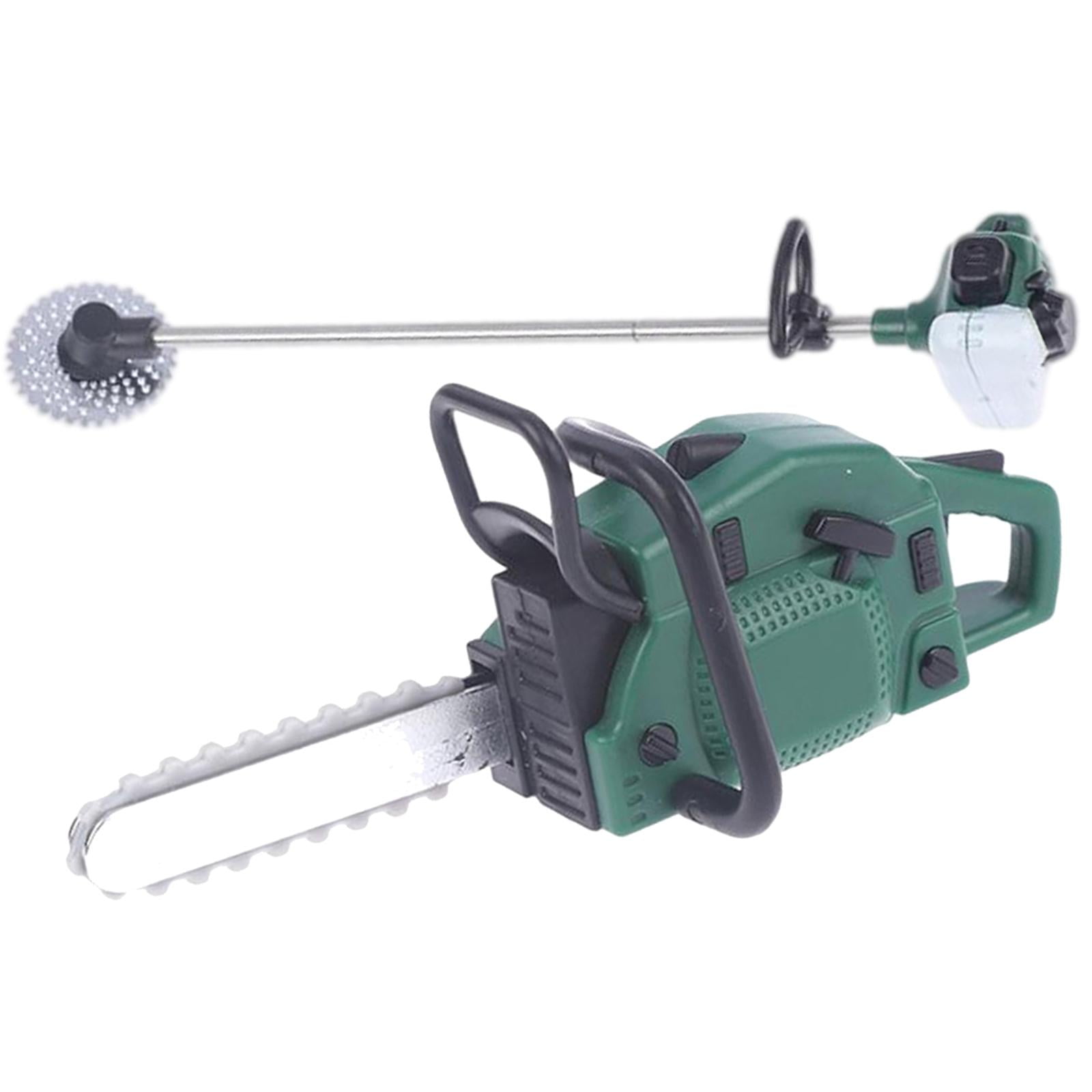 2 Pieces 1/6 1/12 Scale PVC Mini Chain Saws with Model Garden Scenery ...