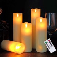 Homemory Automatic LED Wax Flameless Candles, Set of 2 with Remote and ...