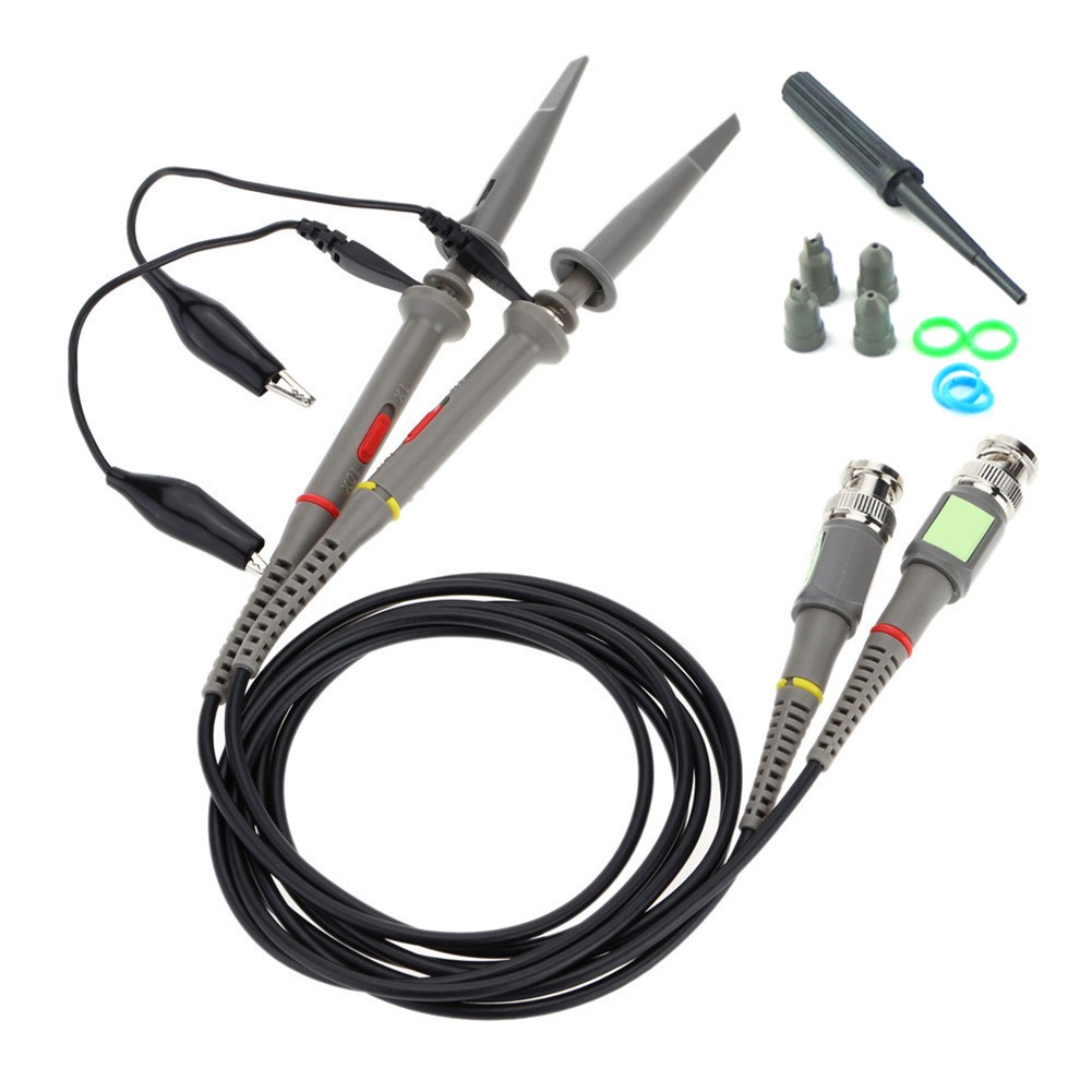 2 Pieces 100MHz BNC Oscilloscope Probe Kit Scope Analyzer Testing Probs ...