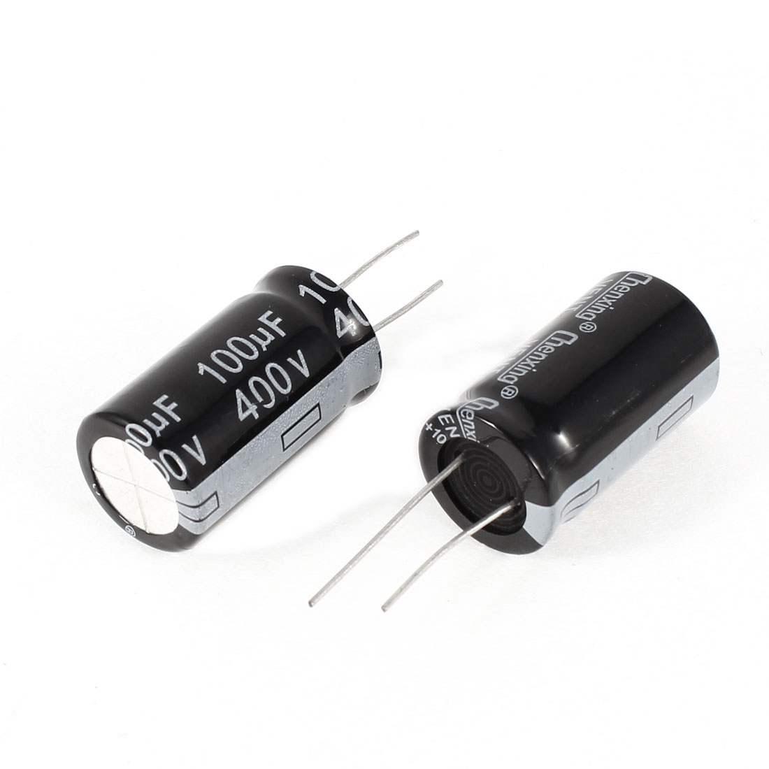 2 Pieces 100uF 400V Radial Leads Aluminum Electrolytic Capacitors ...