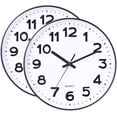 2 Pieces 12-Inch Wall Clock Silent Non Ticking Battery Operated ...