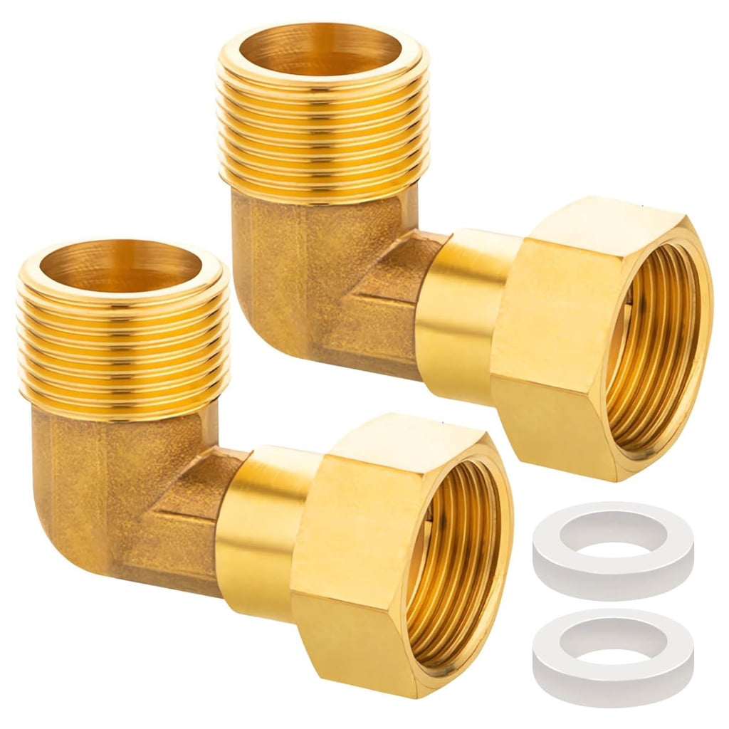 2 Pieces 3/4 Inch Brass Point Fitting for Household Water Installations ...
