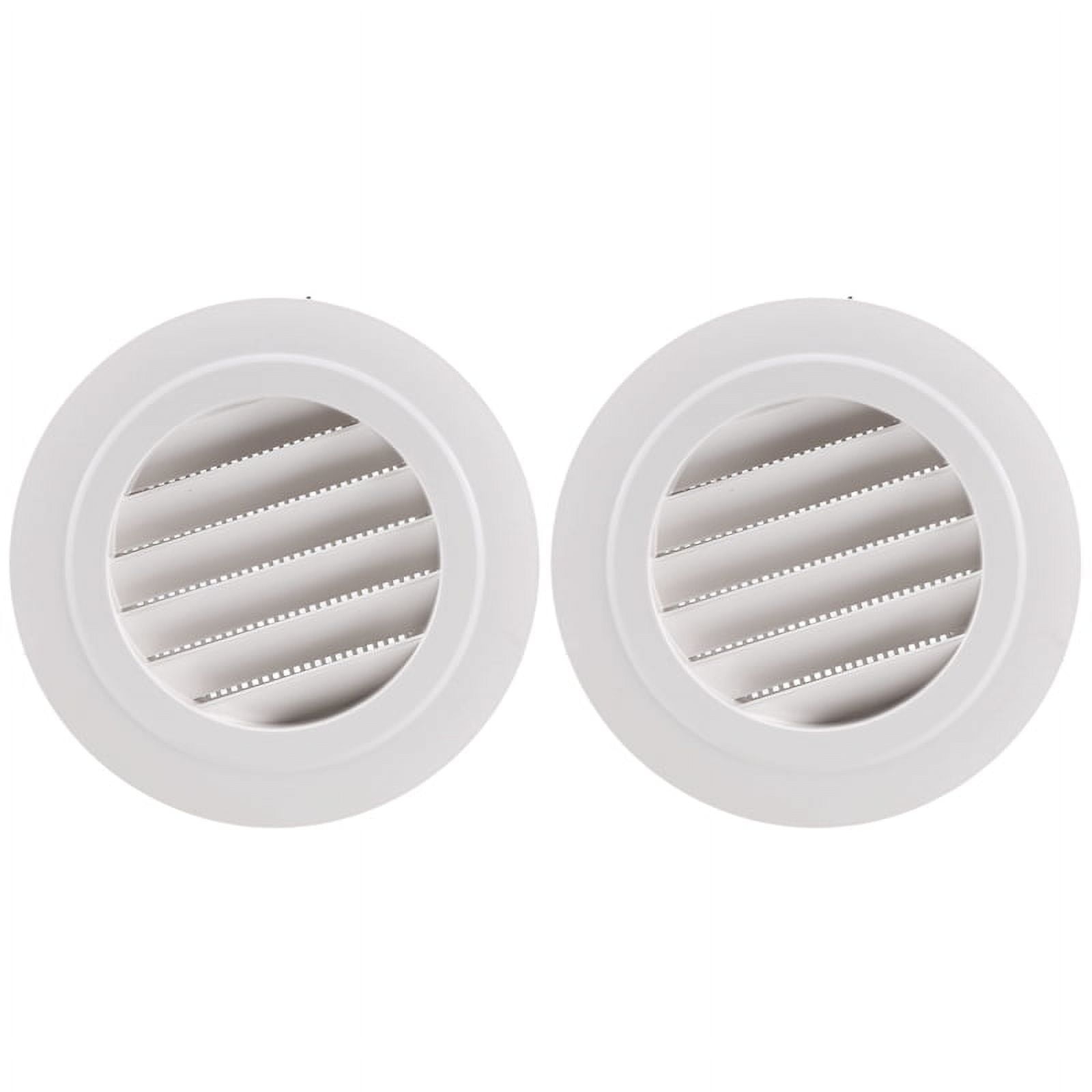 2 Pieces 4 Inch Air Vent Louver, Air Grill Cover with Built-In a Fly ...