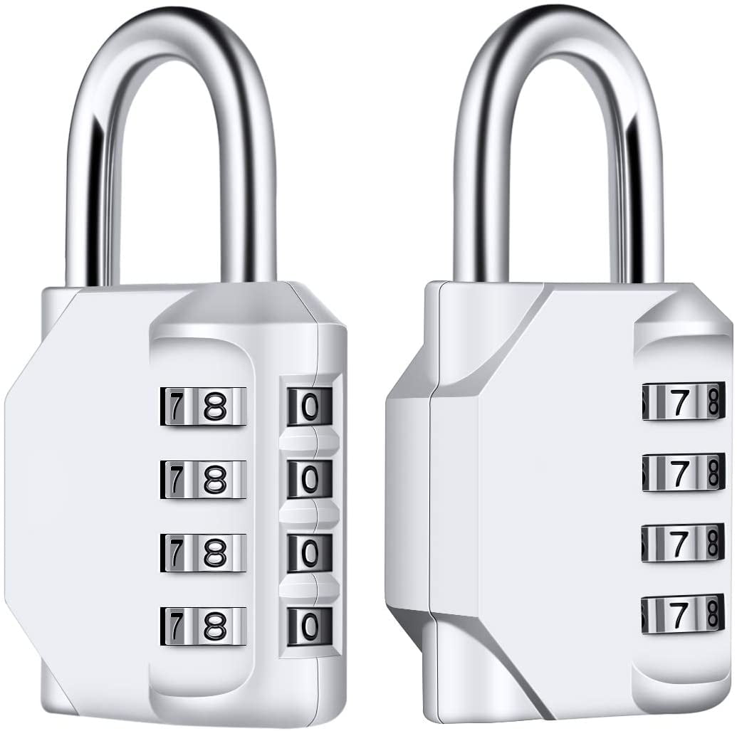 [2 Pieces] 4-Position Combination Padlock,Waterproof Combination Lock ...
