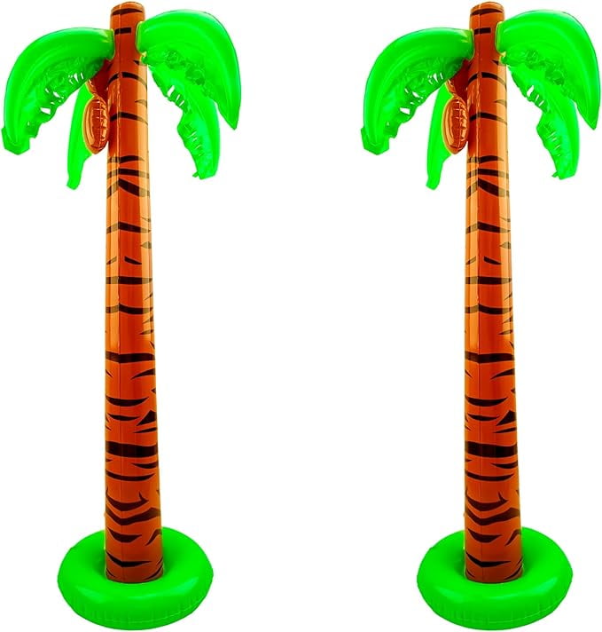 2 Pieces 40 Inch Inflatable Palm Trees Large Coconut Tree Blow Up Palm ...