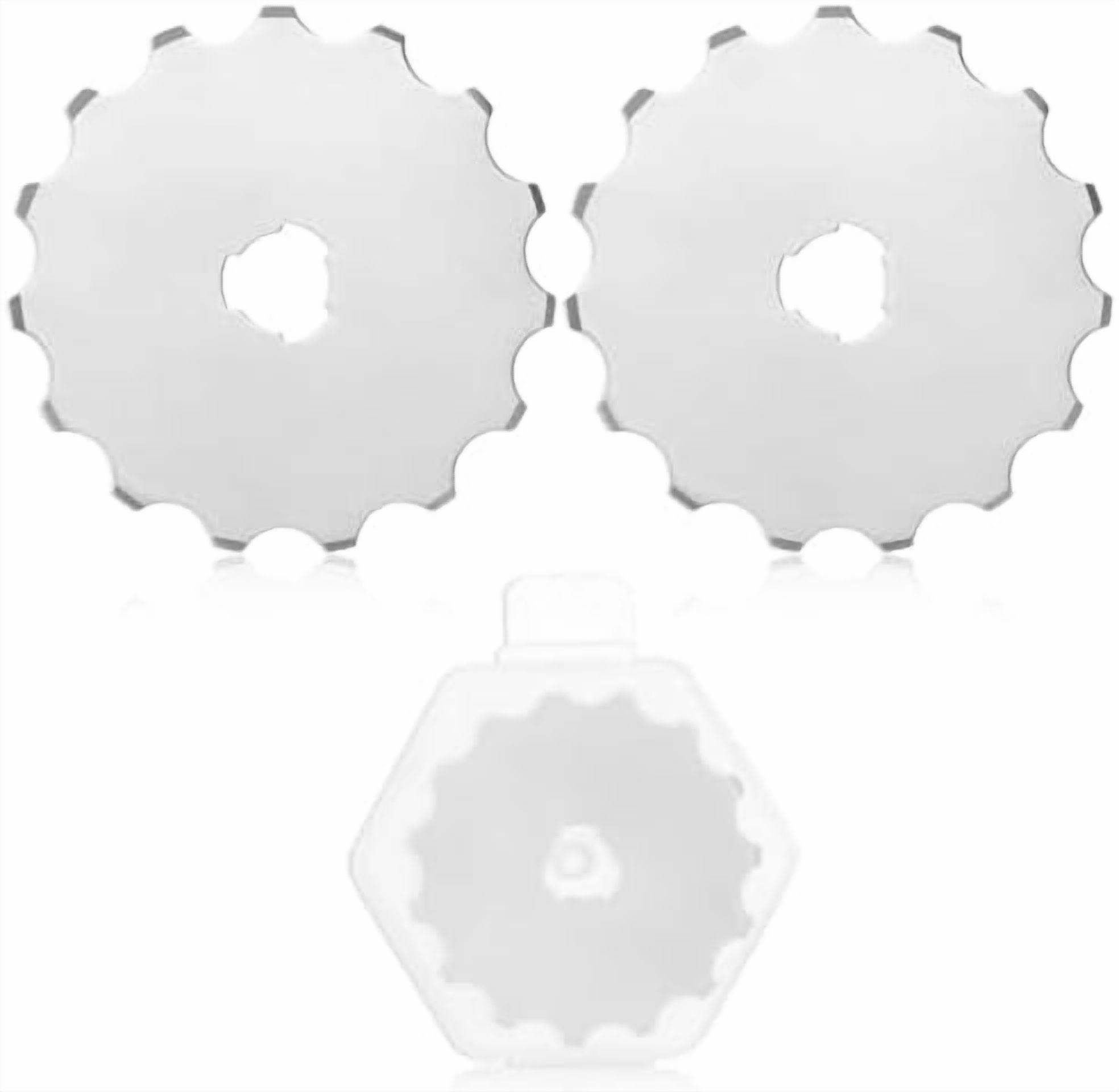 2 Pieces 45 mm Perforating Rotary Replacement Blades Crochet Edge Skip ...