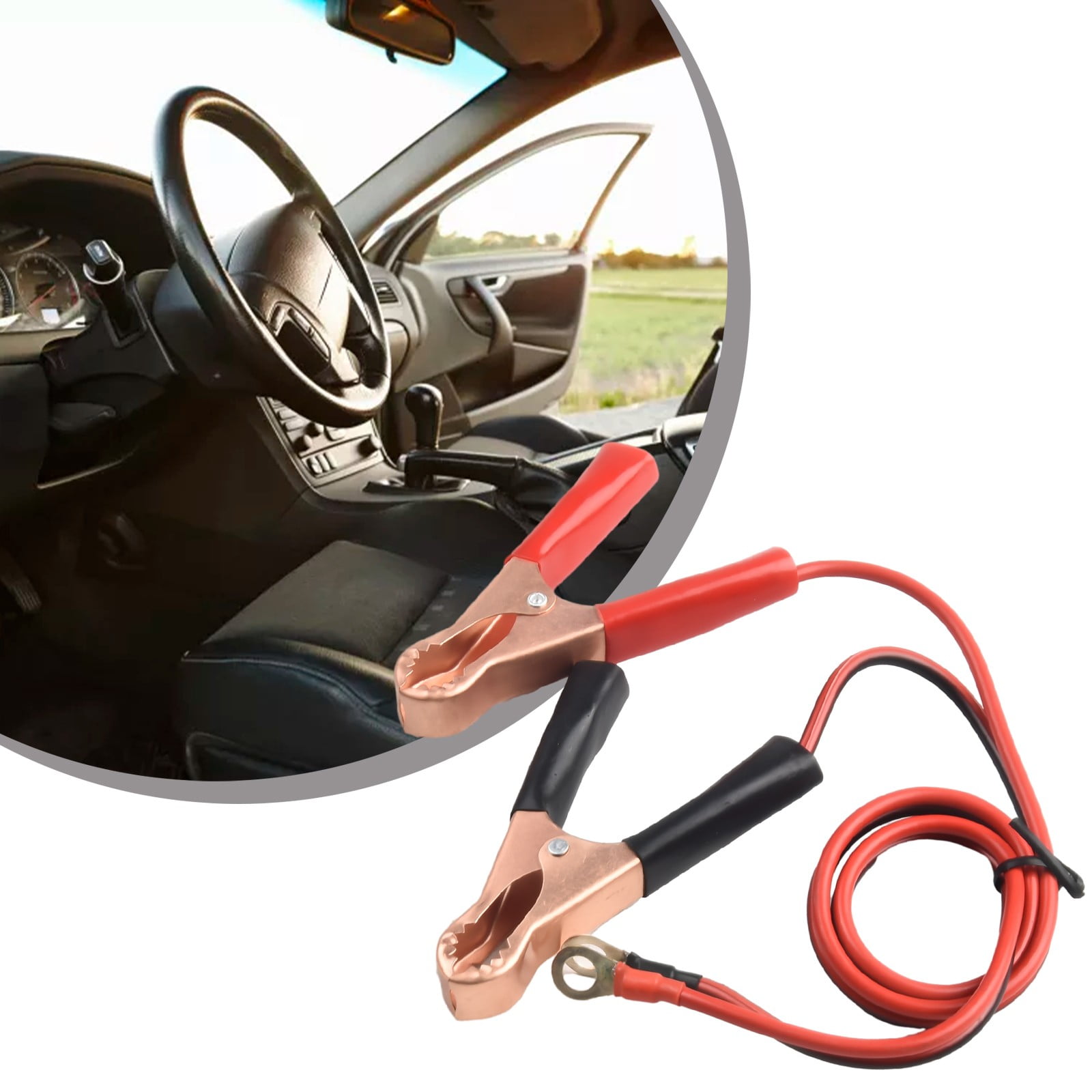 2 Pieces 50Amp Car Battery Inverter Wire Cable For Alligator Clip ...