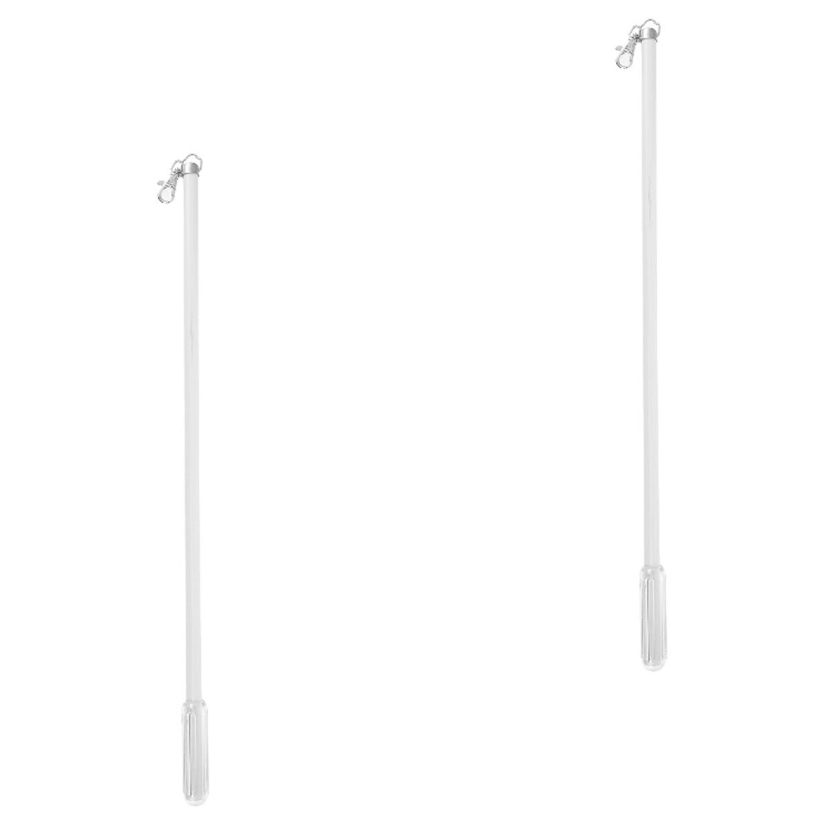 2 Pieces 50cm Aluminum Alloy Curtain Track Roman Rod Manual Push and ...